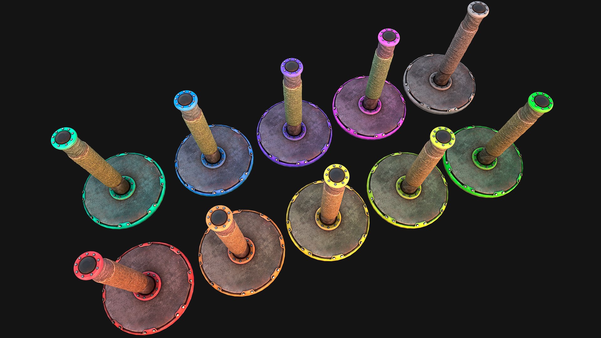 3D Cat Scratching Pet Post Zoo Furniture Set Model - TurboSquid 2414008