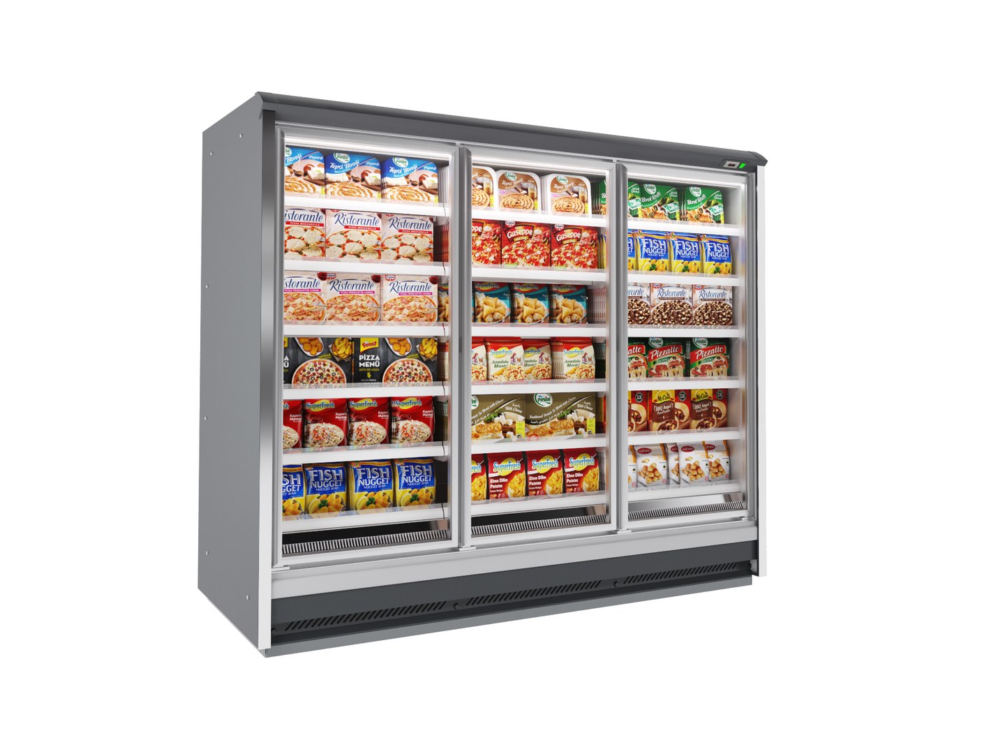 3D Supermarket Freezer Model - TurboSquid 1893185