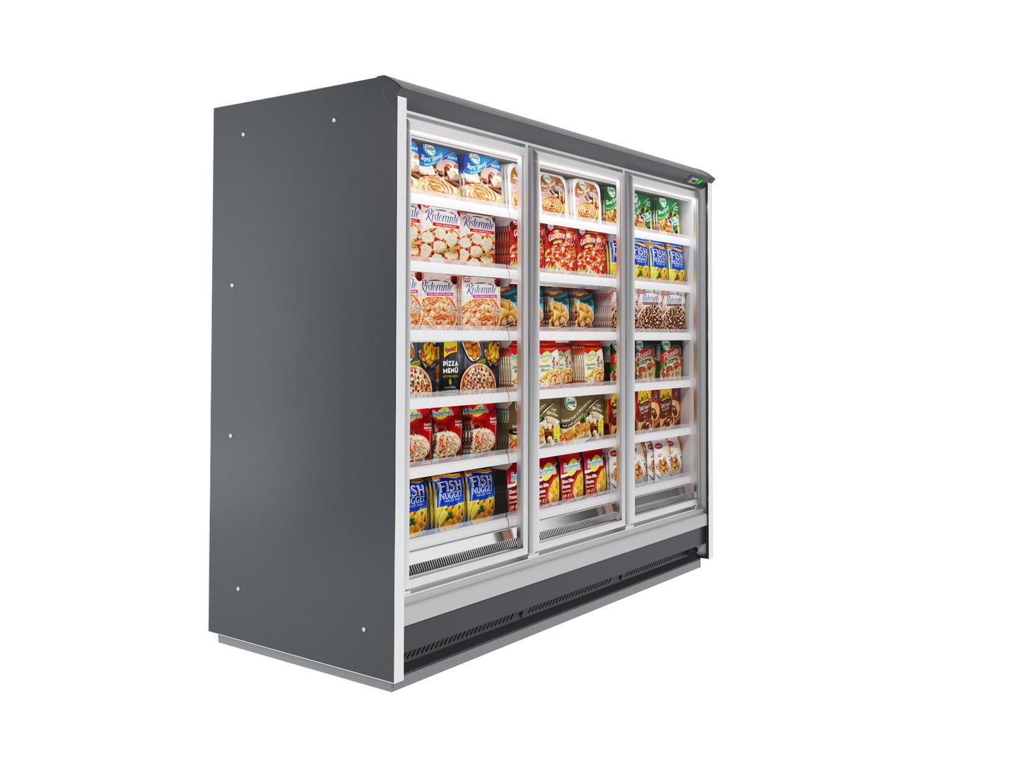 3D Supermarket Freezer Model - TurboSquid 1893185