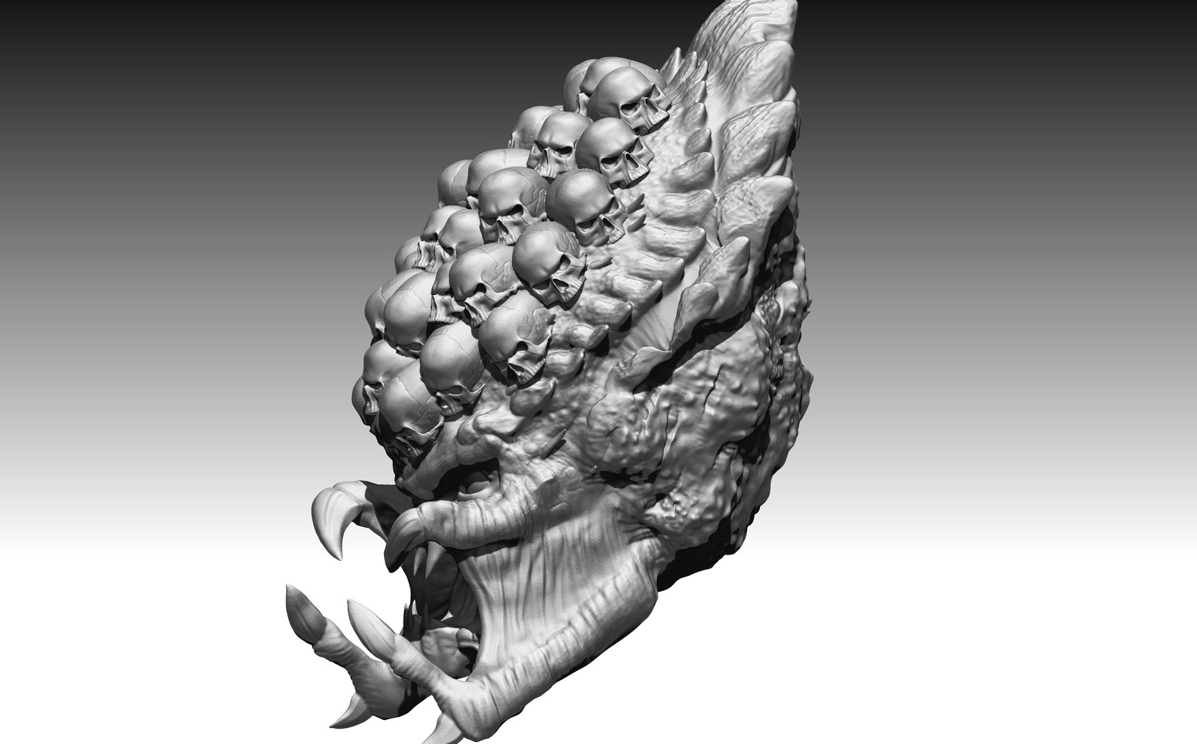 Monster head beast model - TurboSquid 1700664