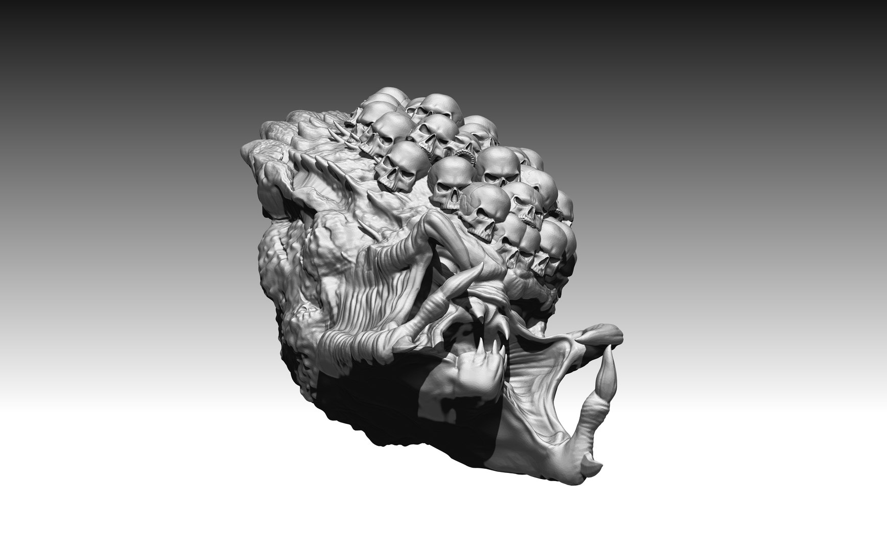 Monster head beast model - TurboSquid 1700664