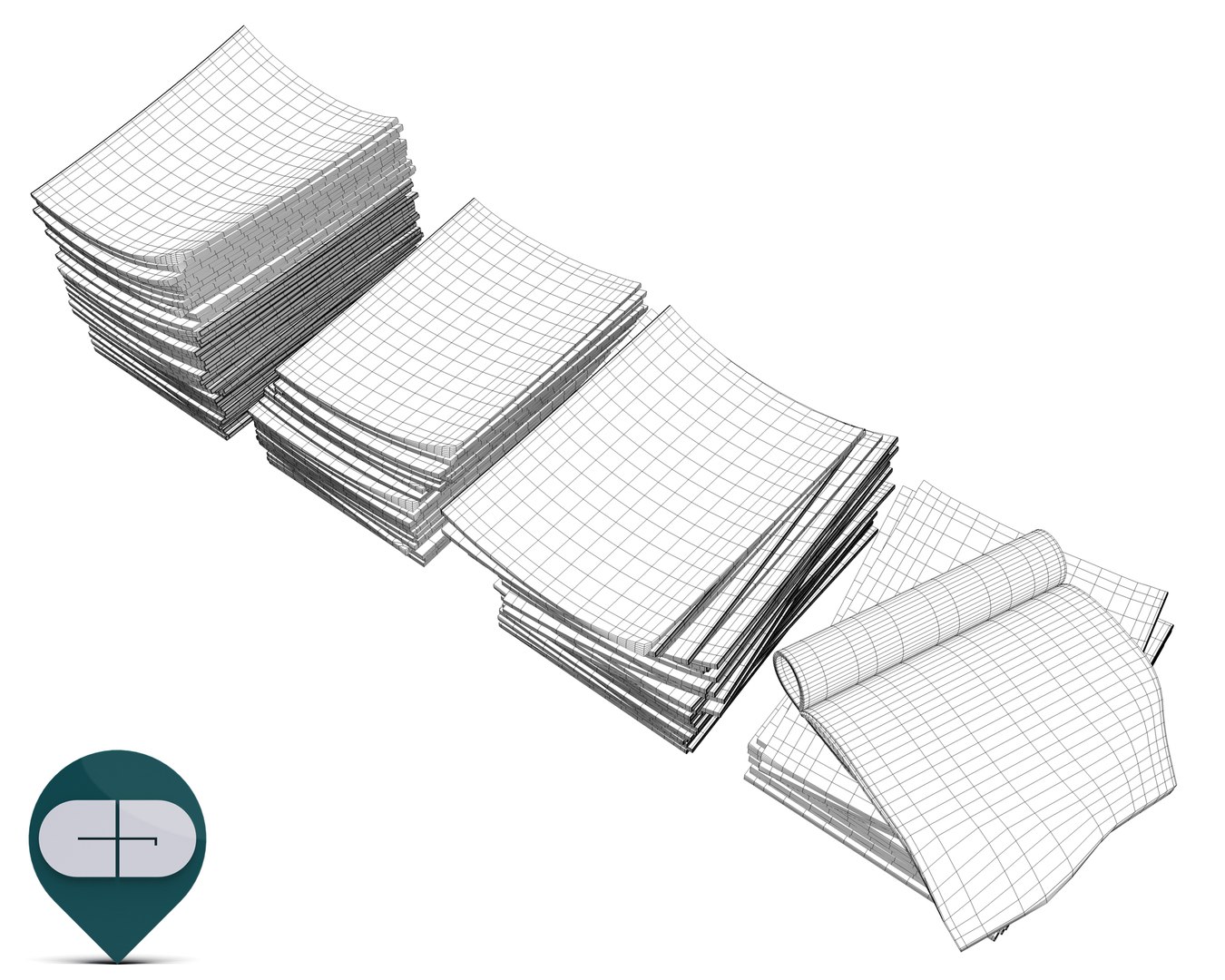 3d stack magazines model