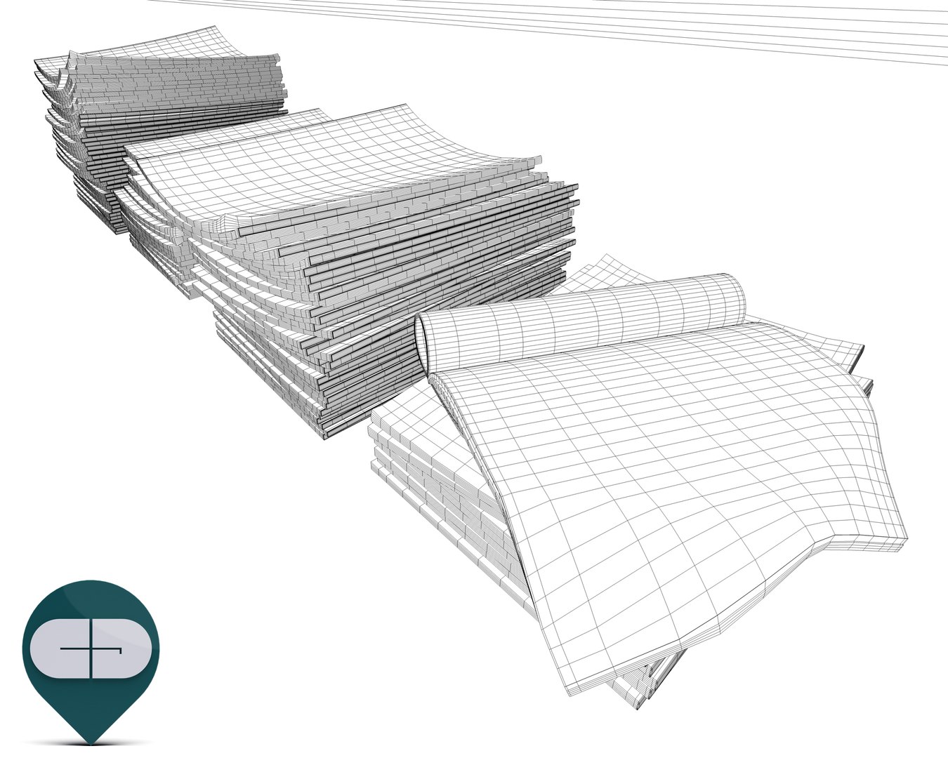 3d stack magazines model