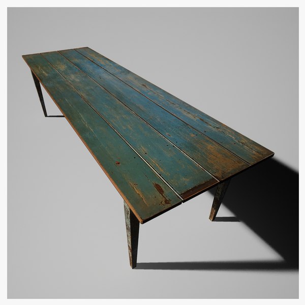 Rustic Dining Table 3D - TurboSquid 1954012