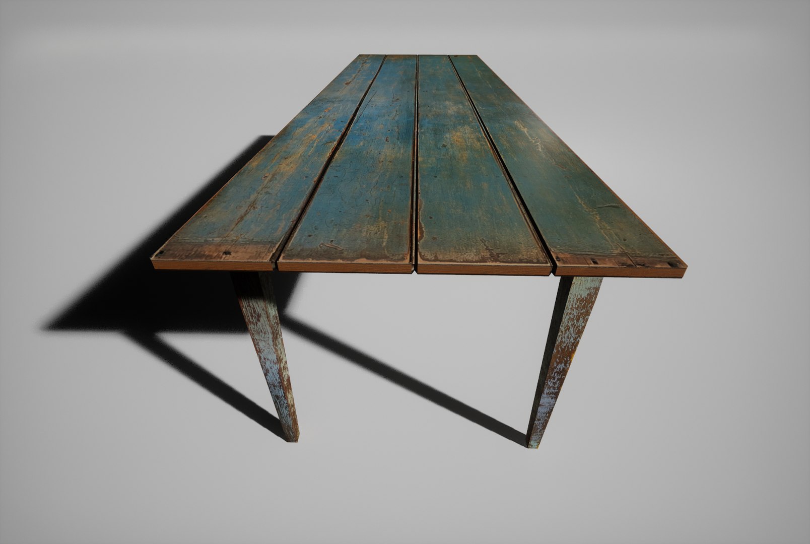 Rustic Dining Table 3D - TurboSquid 1954012