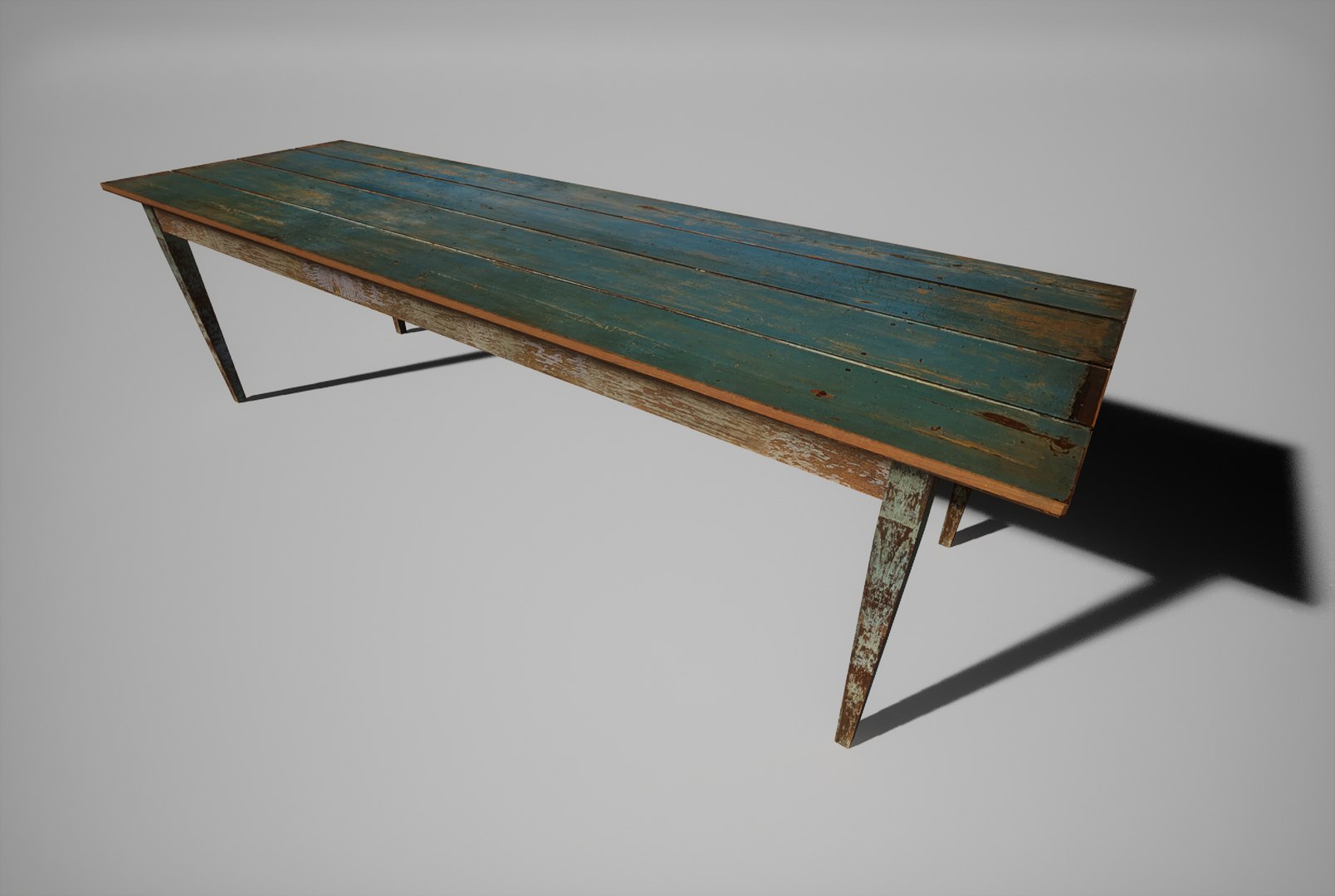 Rustic Dining Table 3D - TurboSquid 1954012