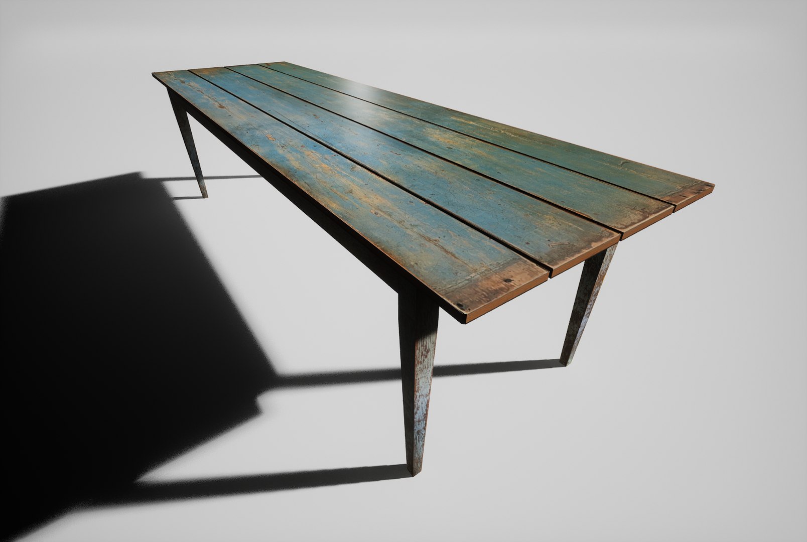 Rustic Dining Table 3D - TurboSquid 1954012