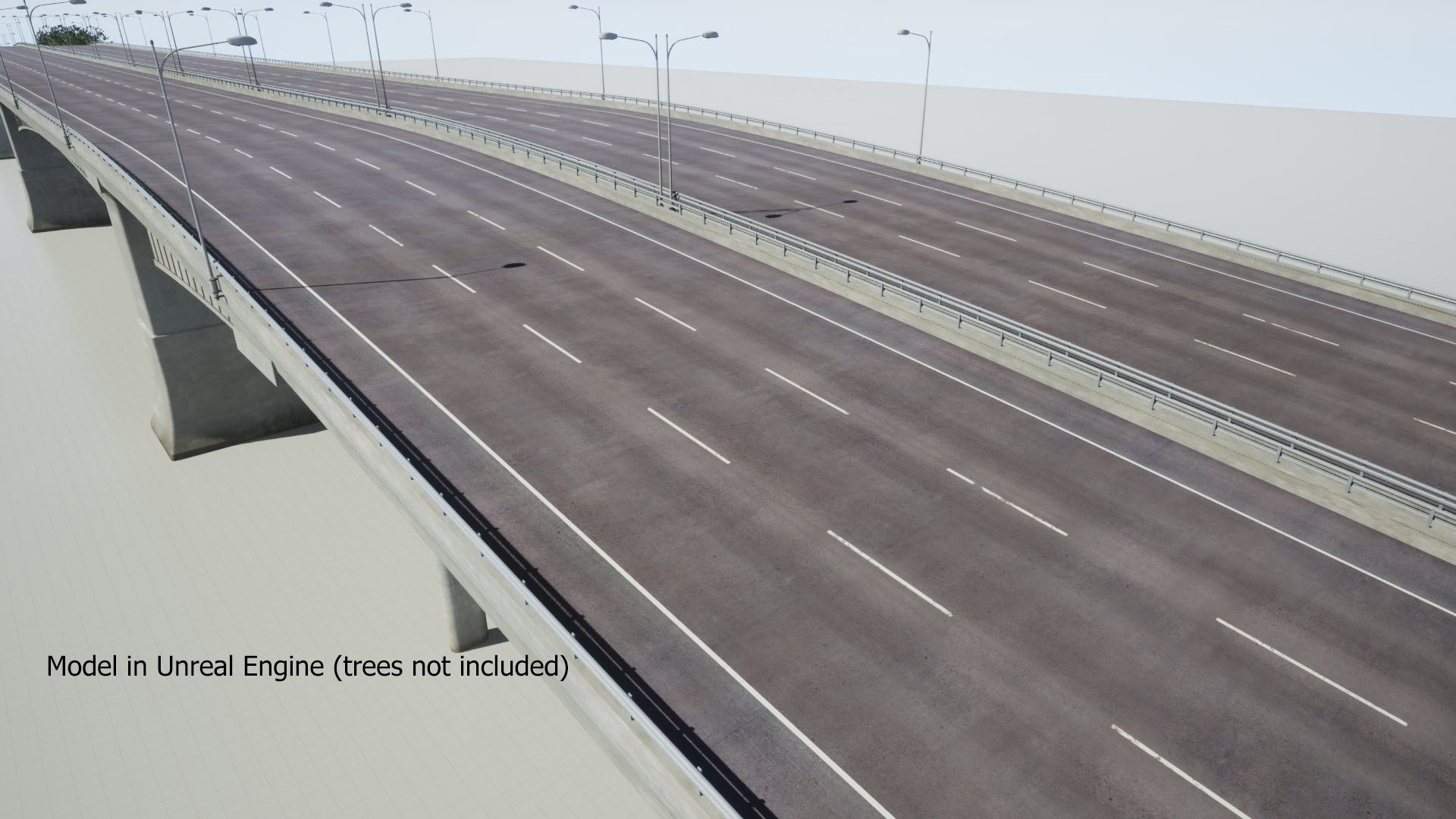 Bridge PBR Kit Highway Road 3D Model - TurboSquid 2333265