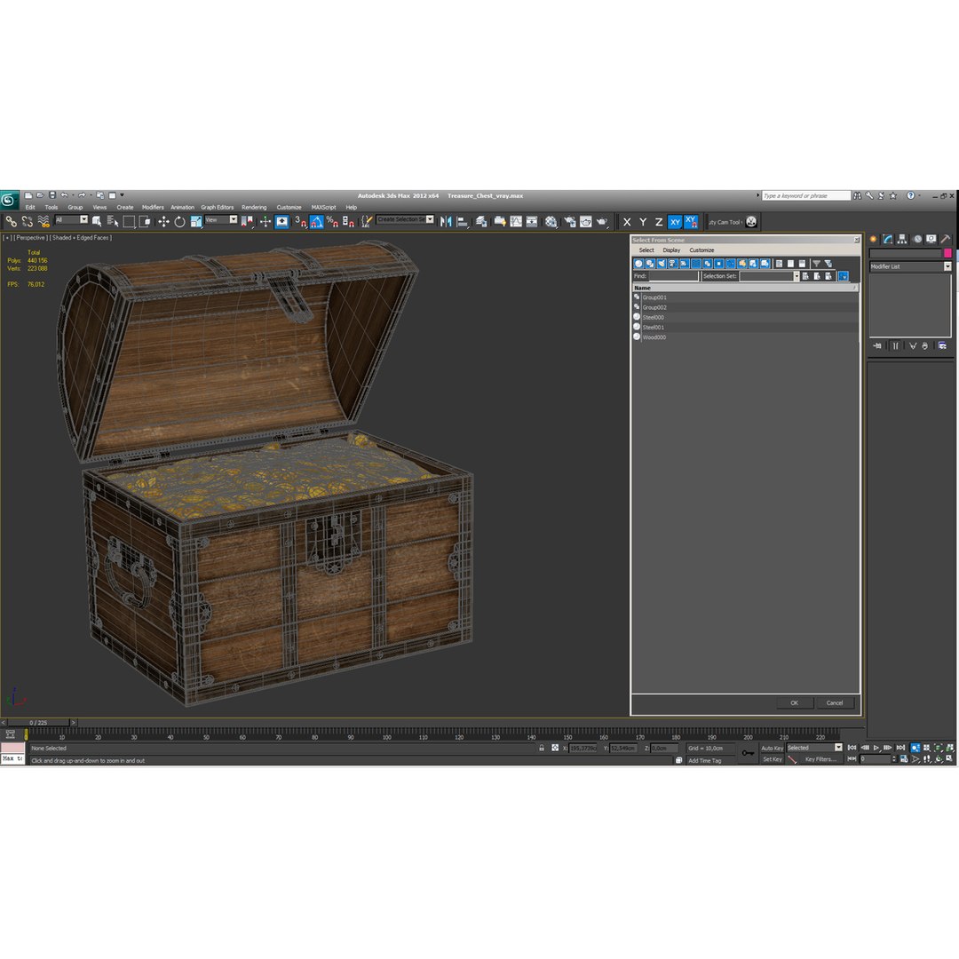 3d model treasure chest