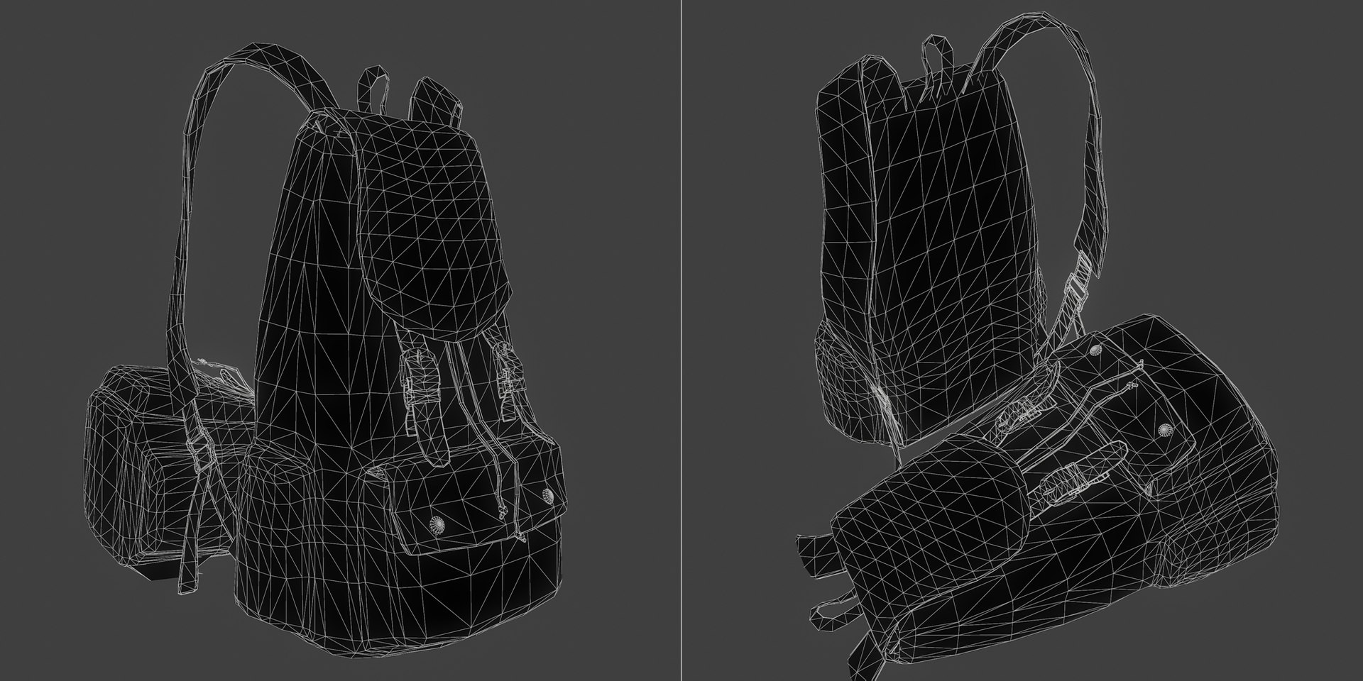 3D Model Stalker Backpack Low-poly - TurboSquid 1838966