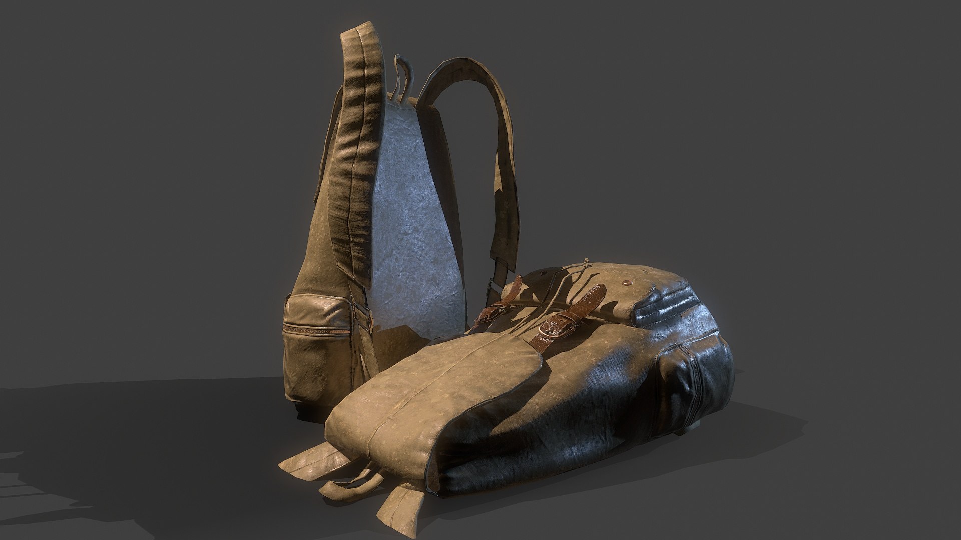 3D Model Stalker Backpack Low-poly - TurboSquid 1838966
