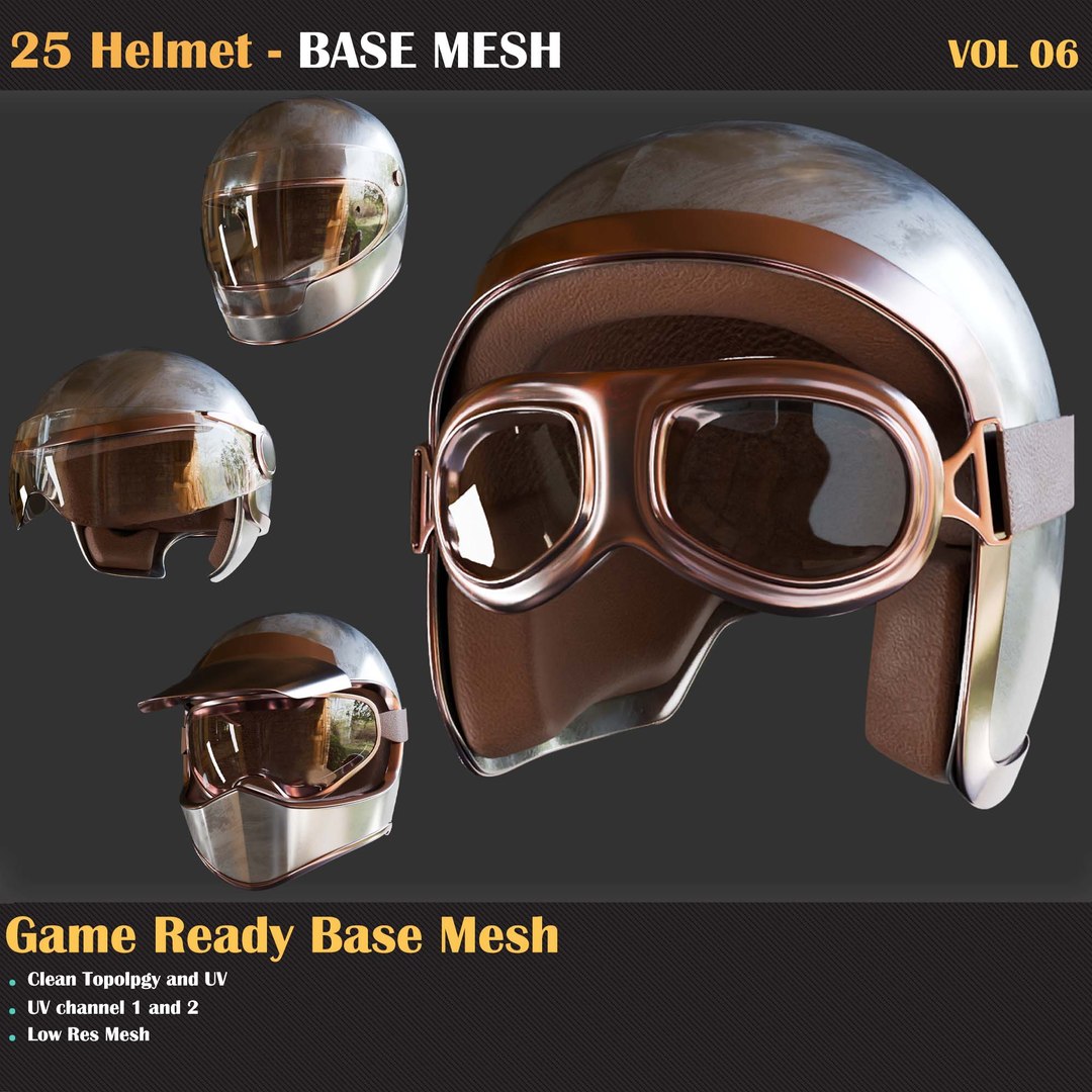 25 Helmet Base Mesh - VOL 07 Model - TurboSquid 2227844
