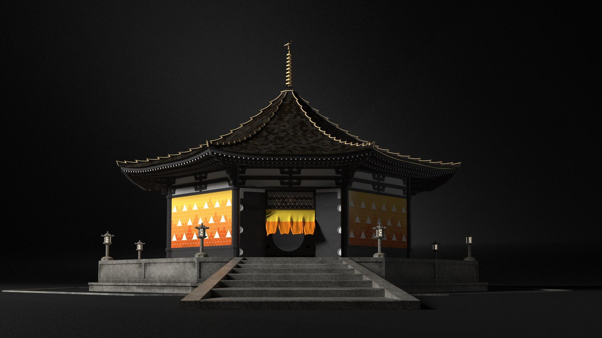 Zenitsu Temple - Demon Slayer Architecture 3D Model - TurboSquid 2498965