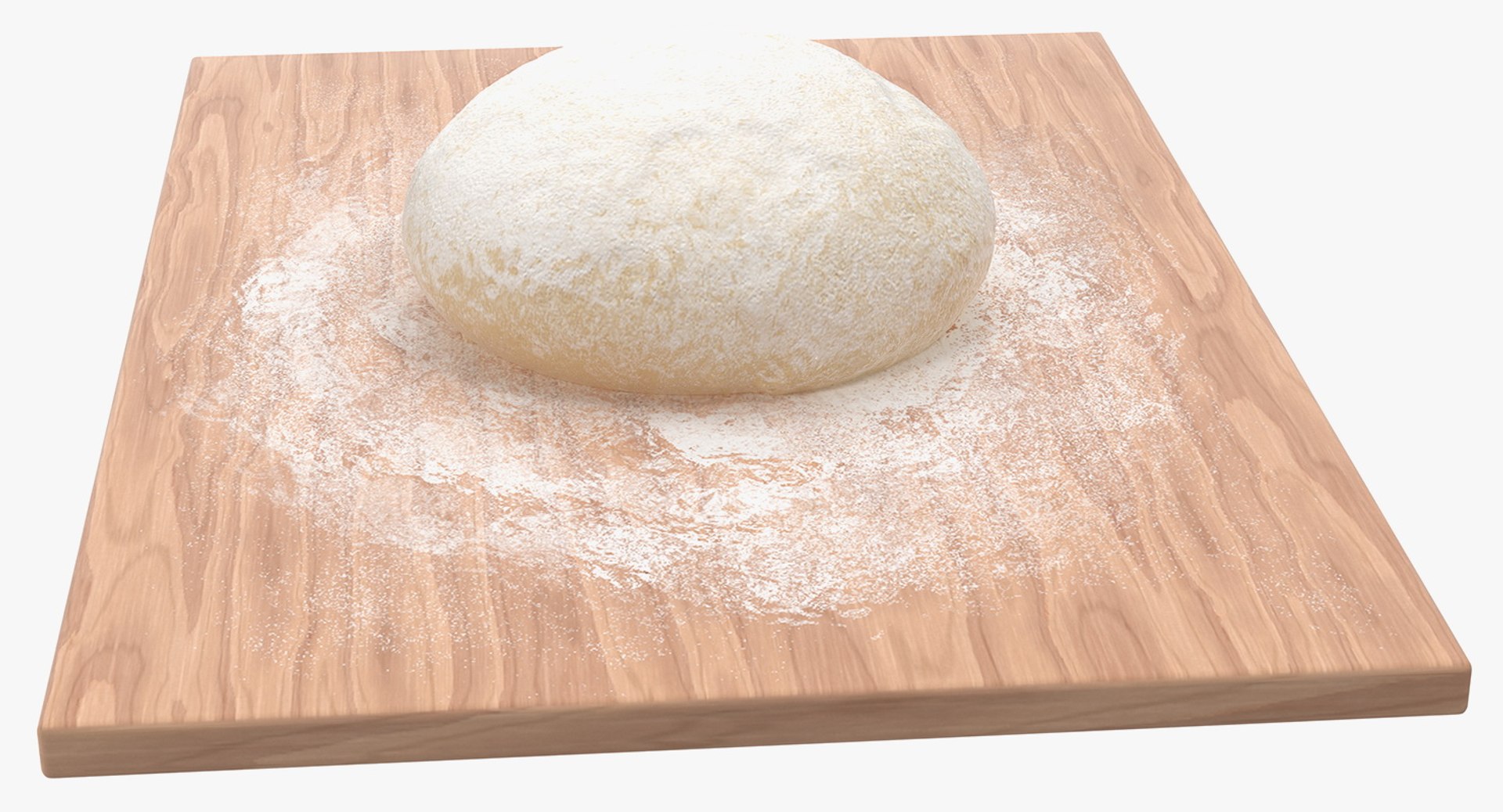 Fresh Raw Dough Wooden Board 3D Model - TurboSquid 1375398