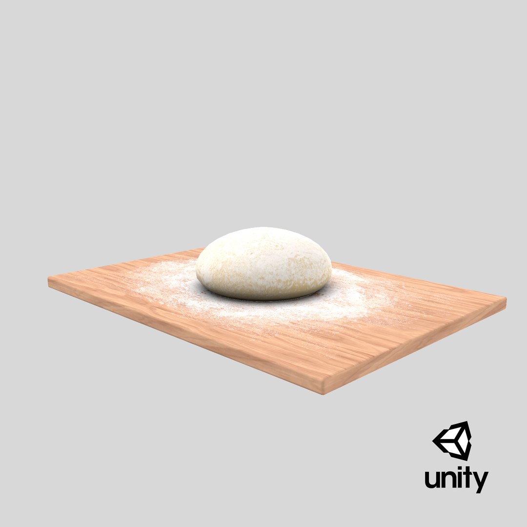 Fresh raw dough wooden board 3D model - TurboSquid 1375398