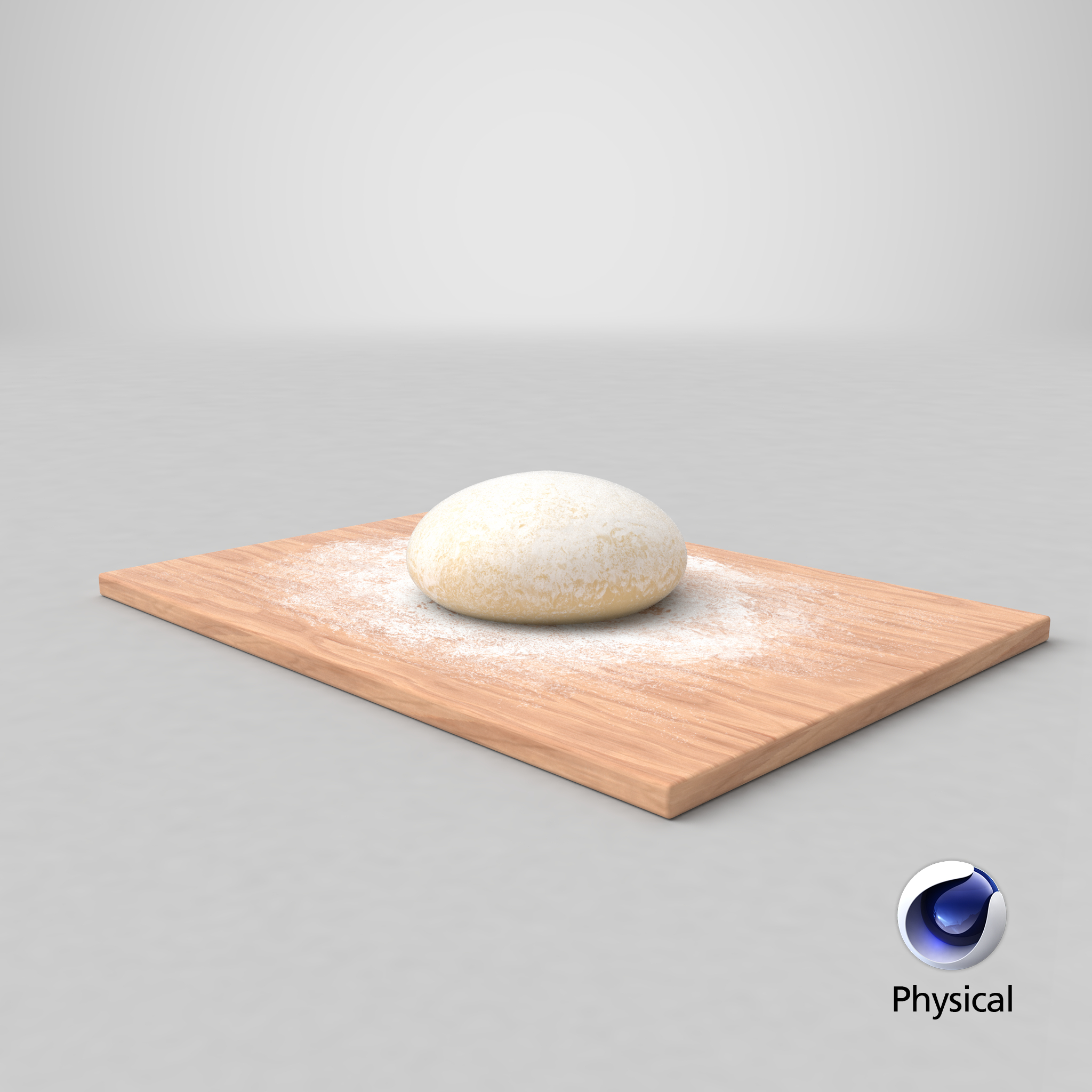 Fresh raw dough wooden board 3D model - TurboSquid 1375398