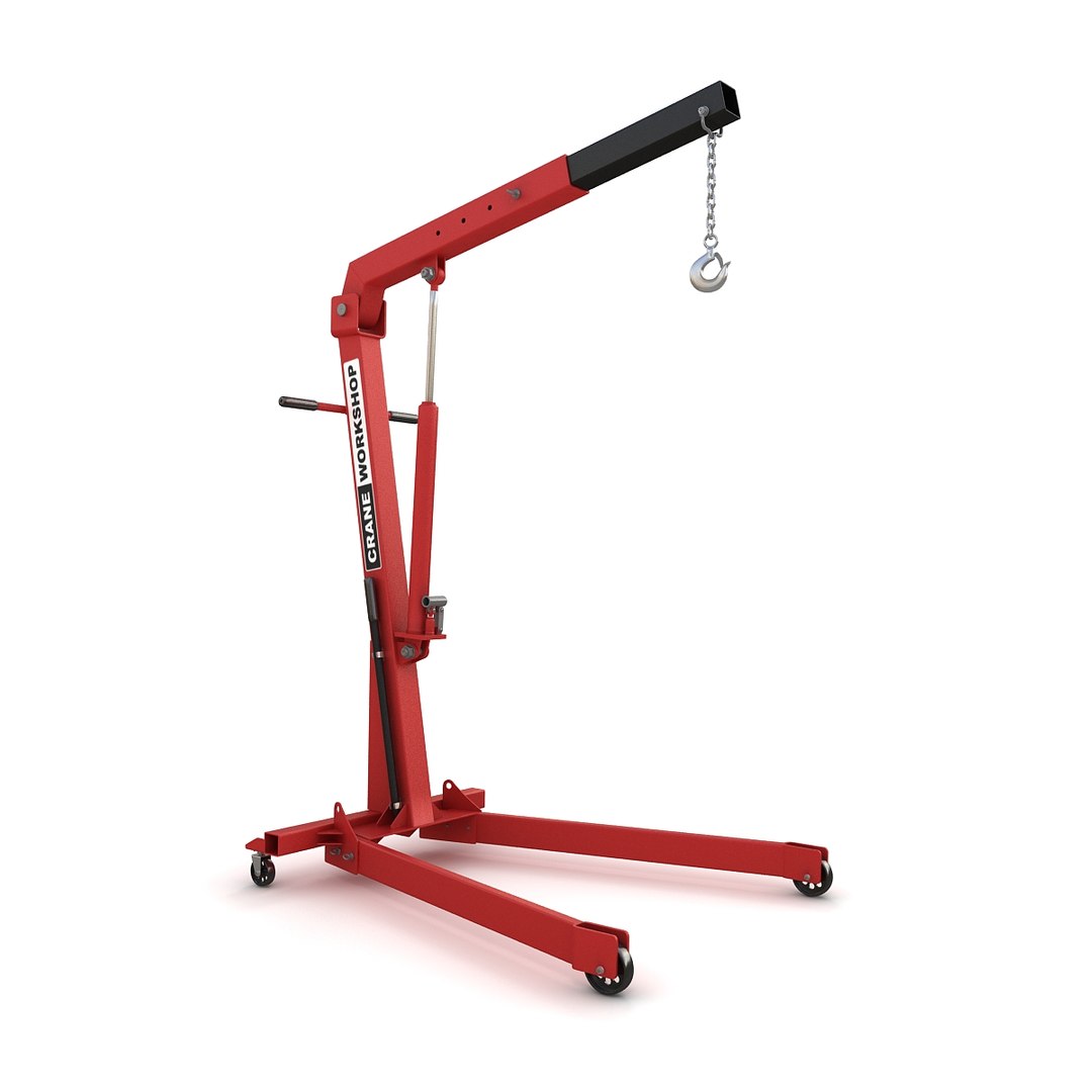 folding workshop crane 3d 3ds