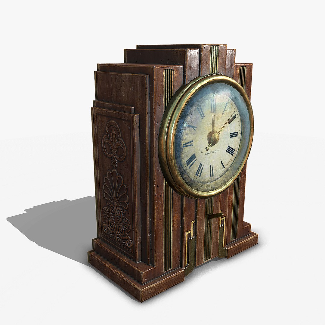 3D antique clock model - TurboSquid 1369322