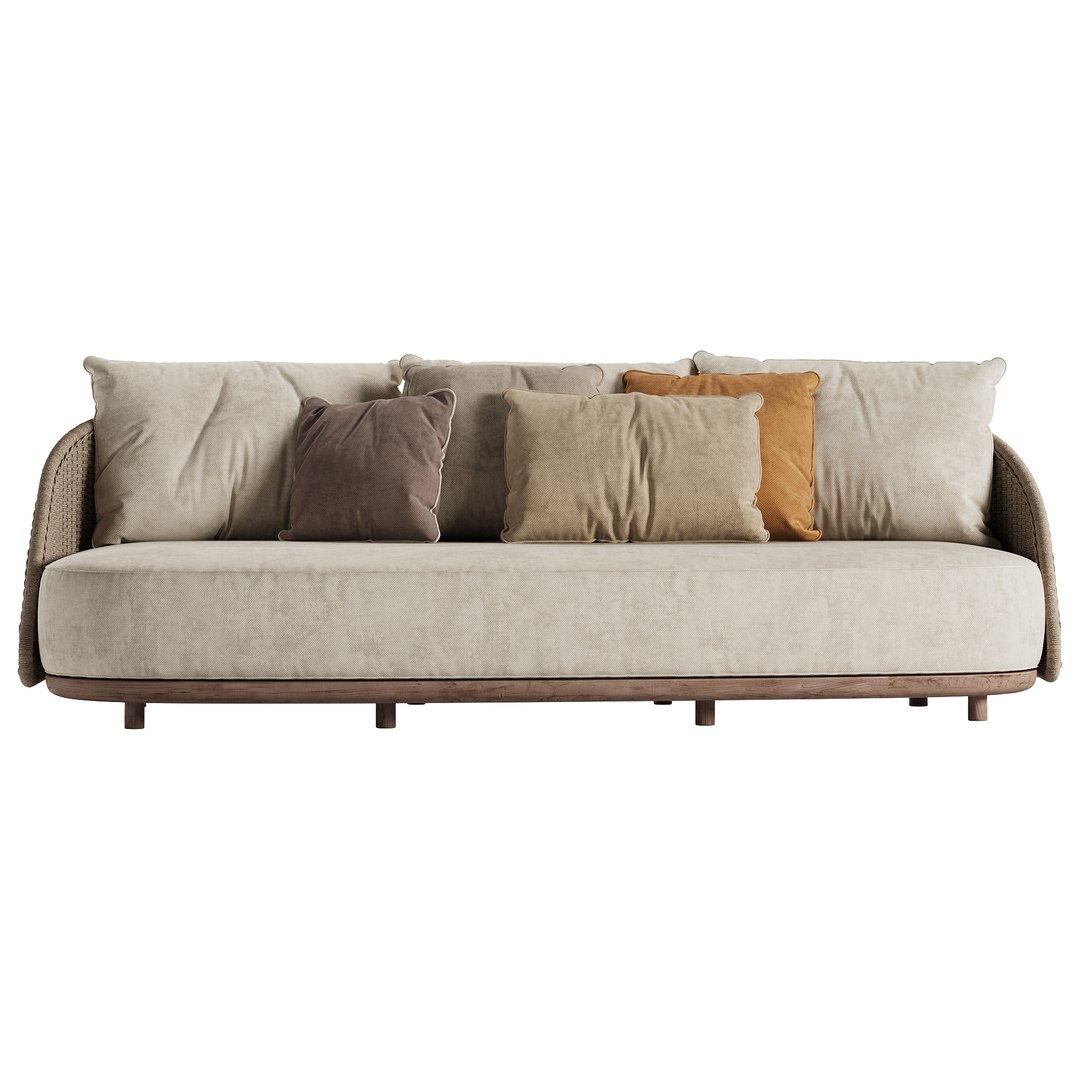 Tribu Elio 3-seat Sofa Model - TurboSquid 2426565
