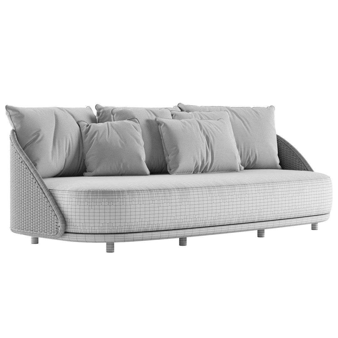 Tribu Elio 3-seat Sofa Model - TurboSquid 2426565