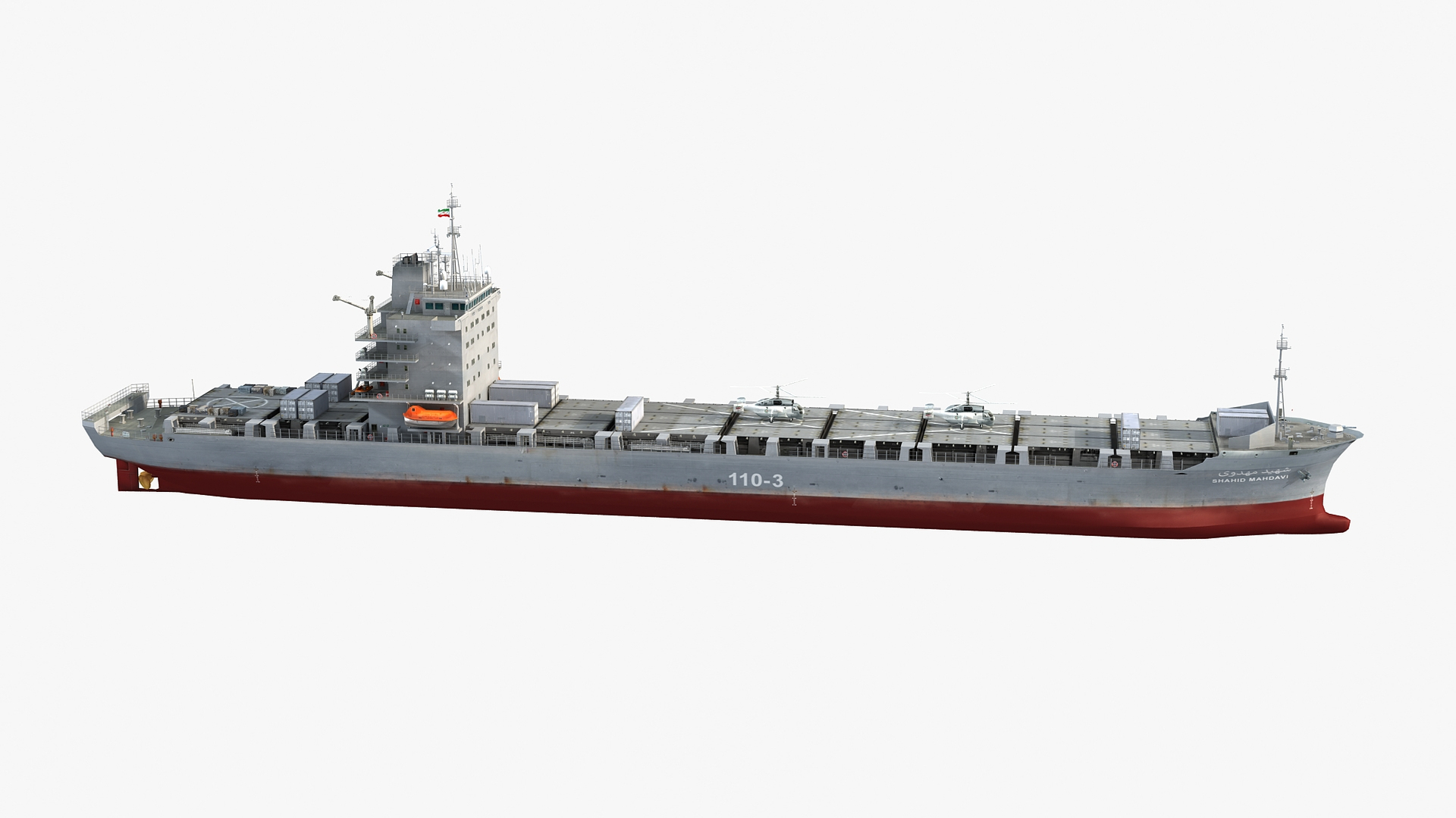 3D Model Iranian Navy Drone Carrier IRIS Shahid Mahdavi C110-3 ...