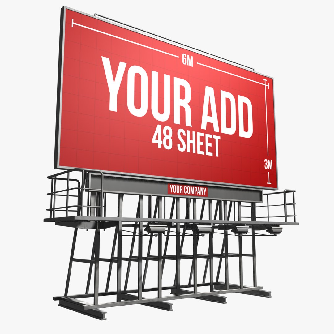 Billboard Sign 48 Advertising Dxf
