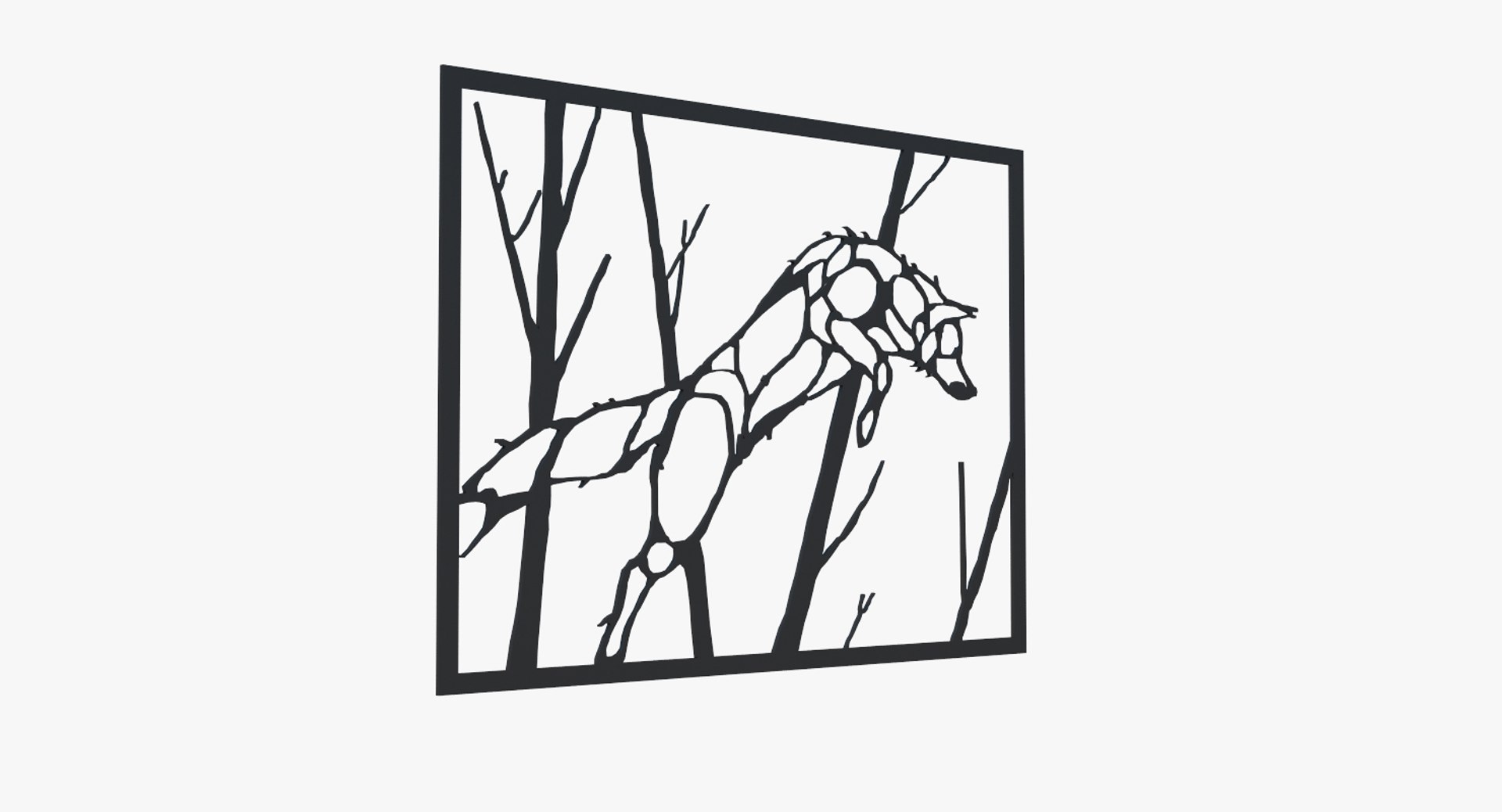 3d Max Metal Wall Art Wolf