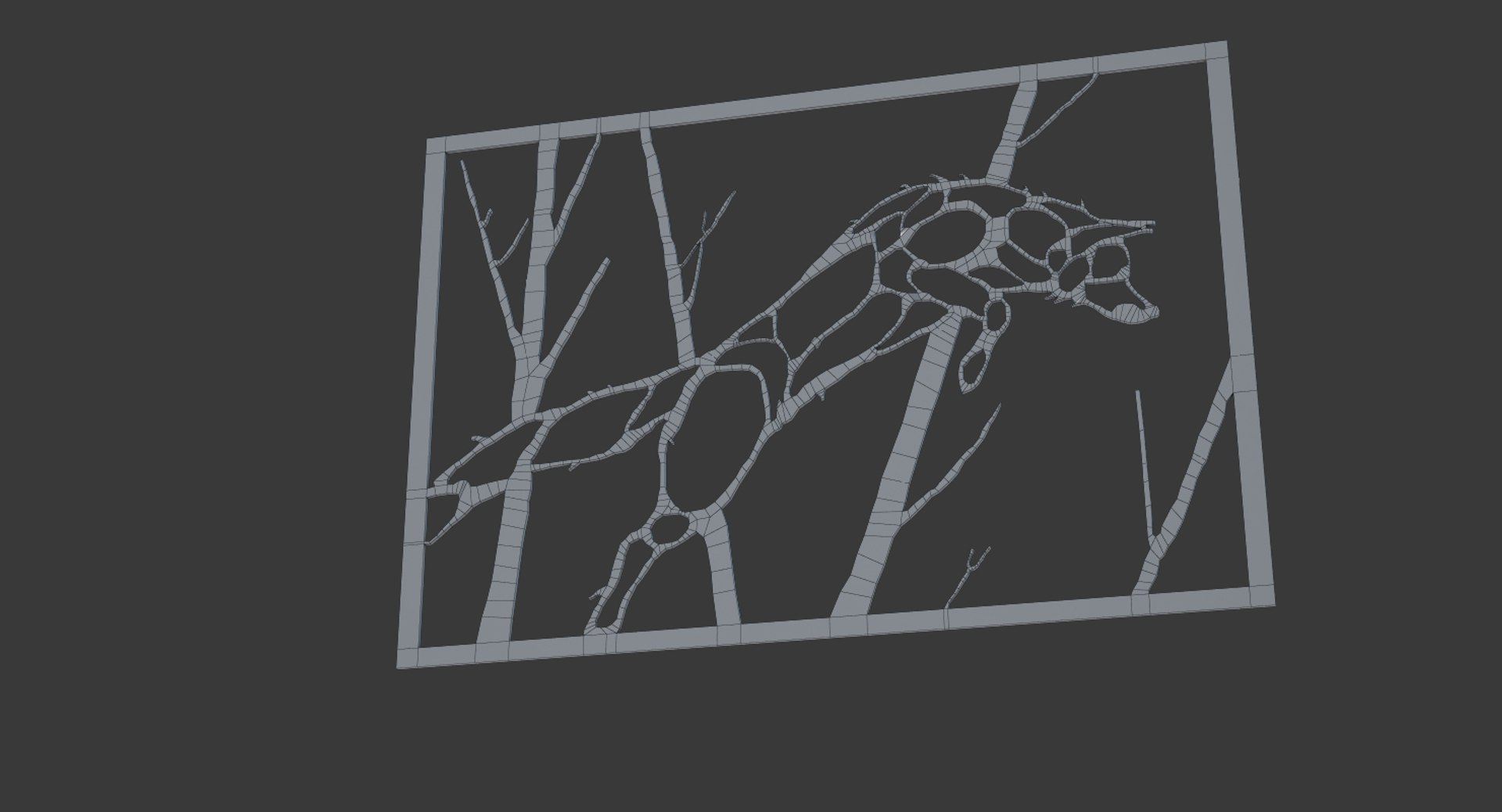 3d Max Metal Wall Art Wolf