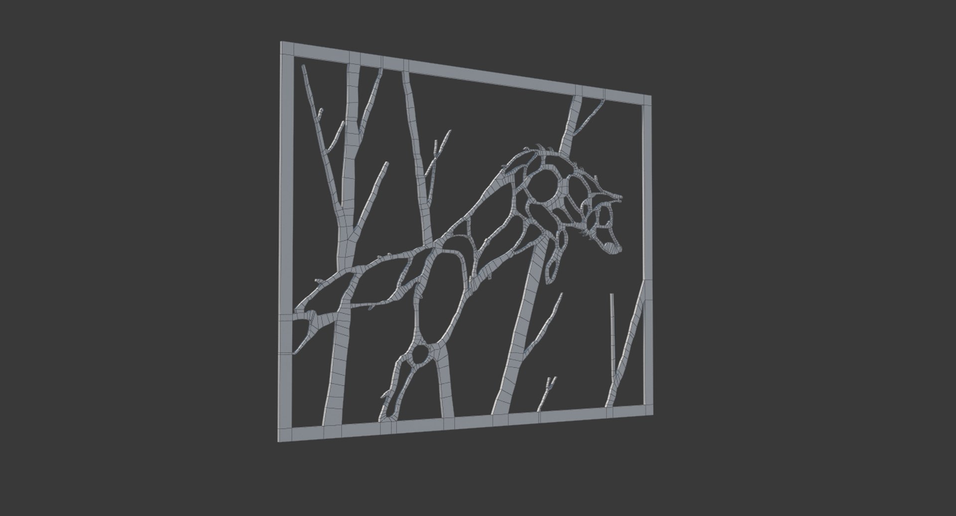 3d Max Metal Wall Art Wolf