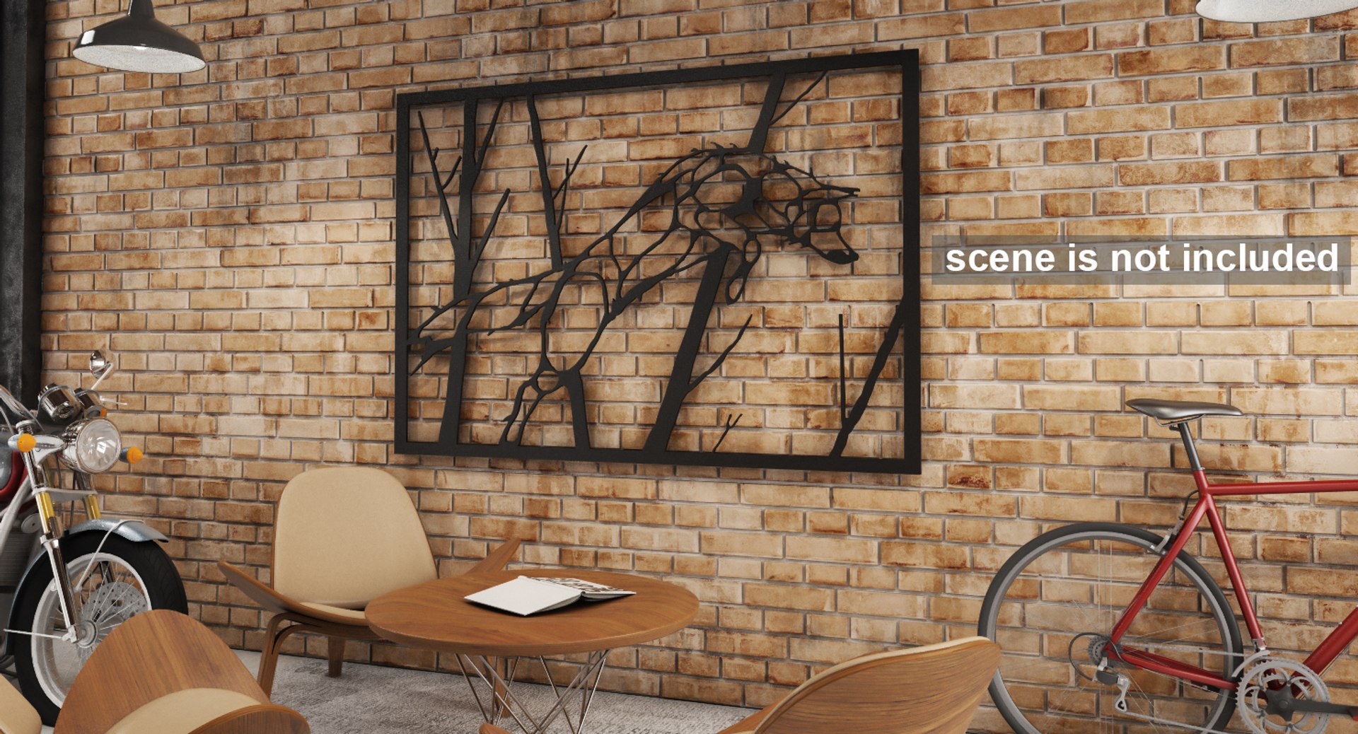 3d Max Metal Wall Art Wolf