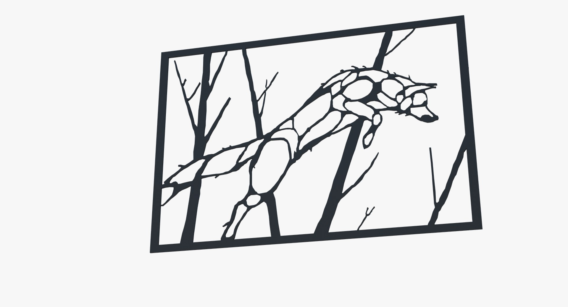 3d Max Metal Wall Art Wolf