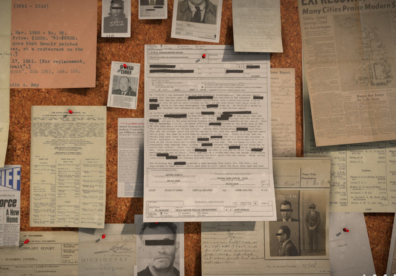 Pinboard Urban Criminal 3D Model - TurboSquid 1299797