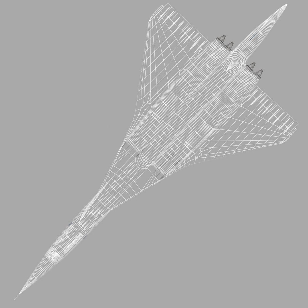 Tupolev Supersonic Jet 3d Max