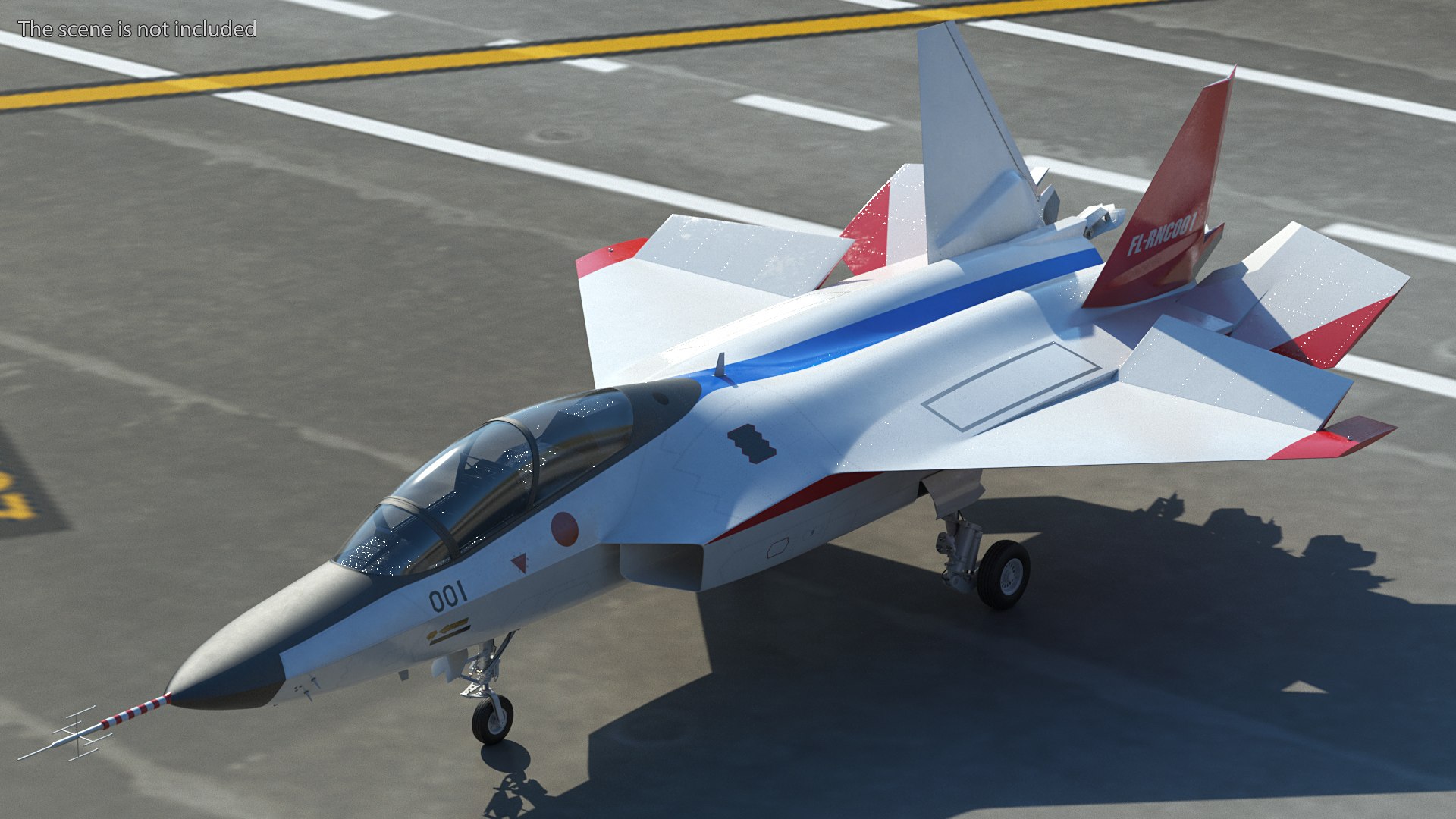 Mitsubishi X2 Shinshin Stealth Fighter Aircraft Rigged 3D model ...