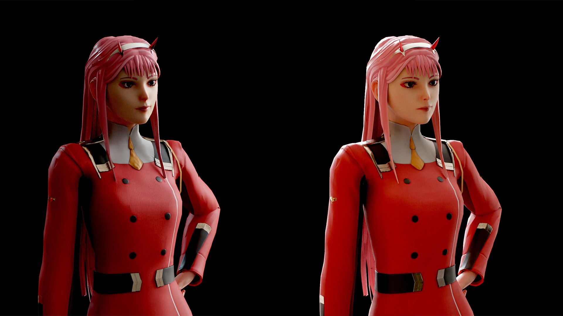 Zero Two Game Ready Low Poly 3D Model Model - TurboSquid 1776659