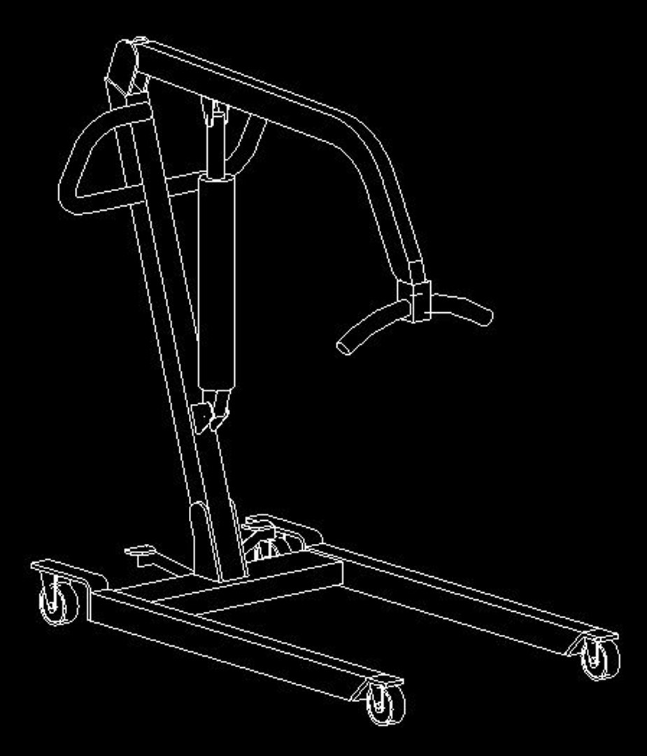 patient lift 3d model