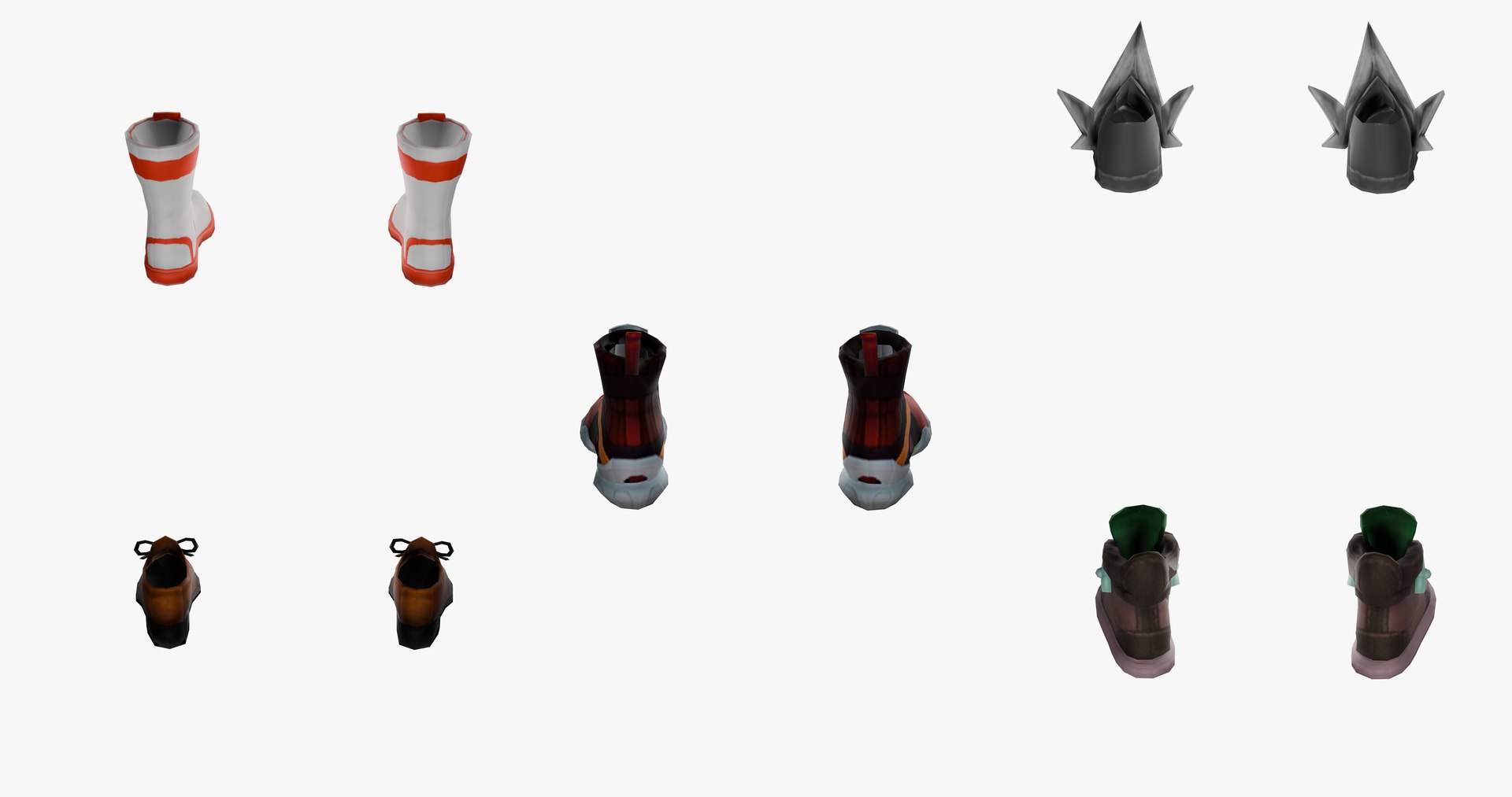 3D 20 STYLIZED SHOE MODELS PACK 1 - LOW POLY - TurboSquid 2221604