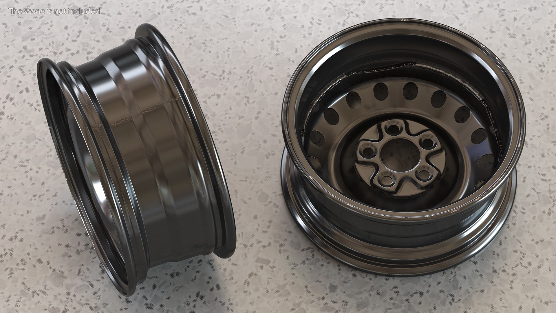 Steel Car Rim Black 3D Model - TurboSquid 1922337