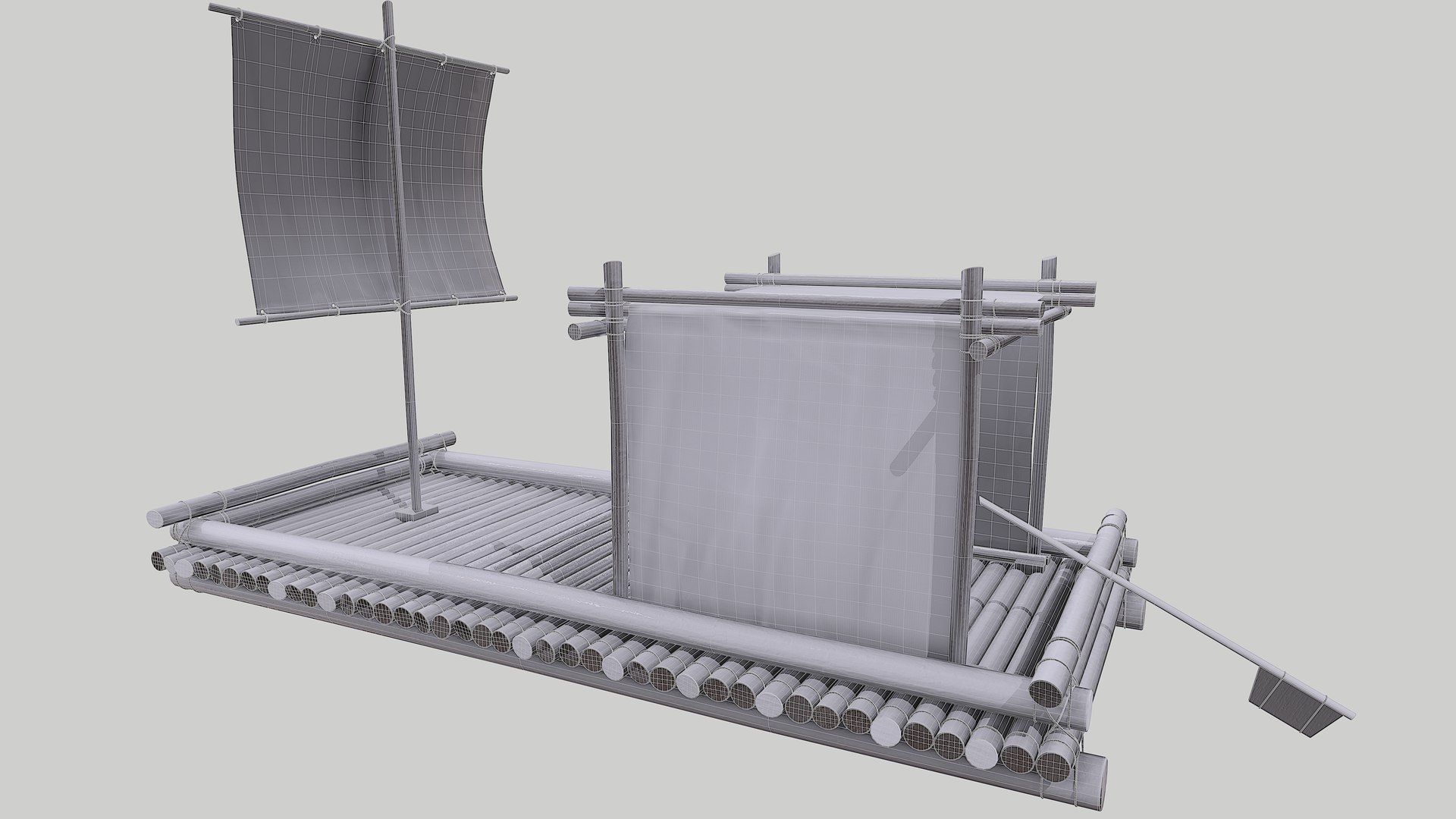 Wooden Raft V2 With Pbr 4K 8K 3D Model - TurboSquid 1729687