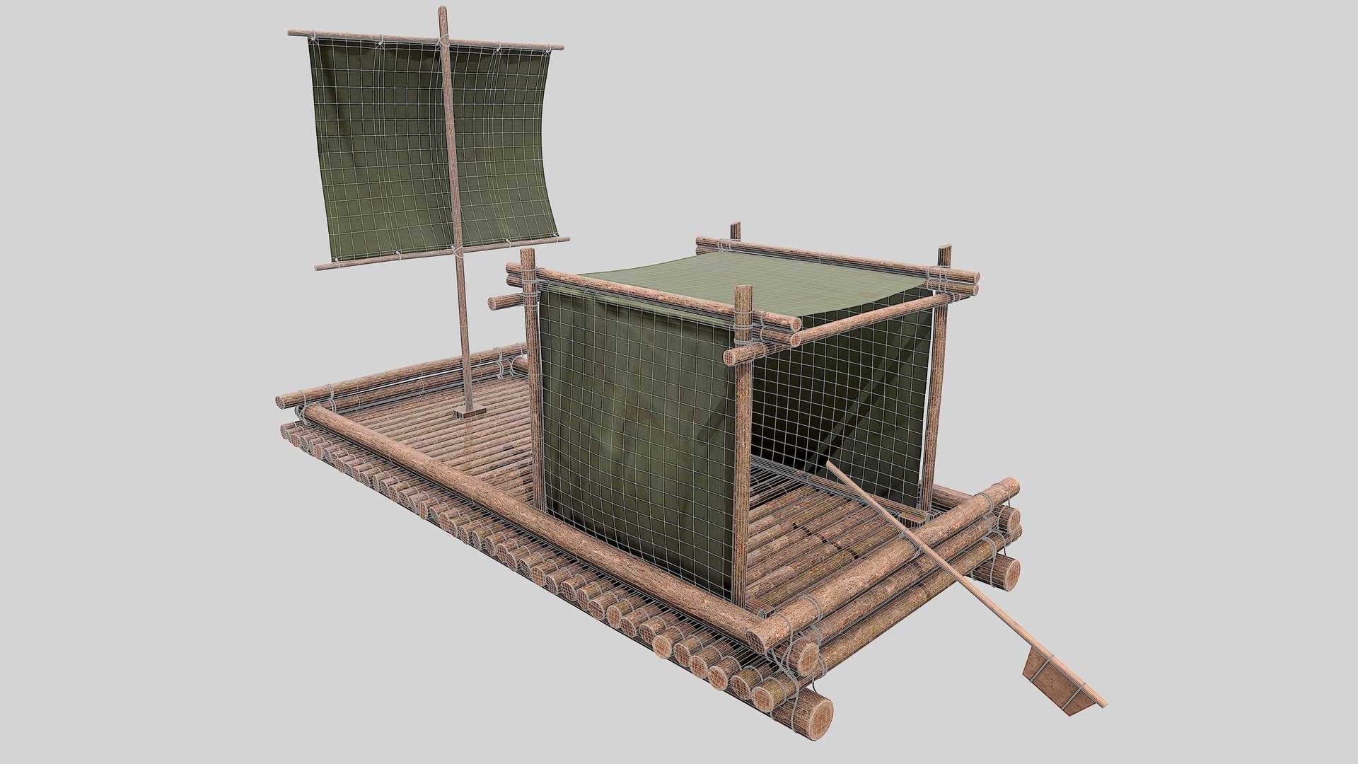 Wooden Raft V2 With Pbr 4K 8K 3D Model - TurboSquid 1729687