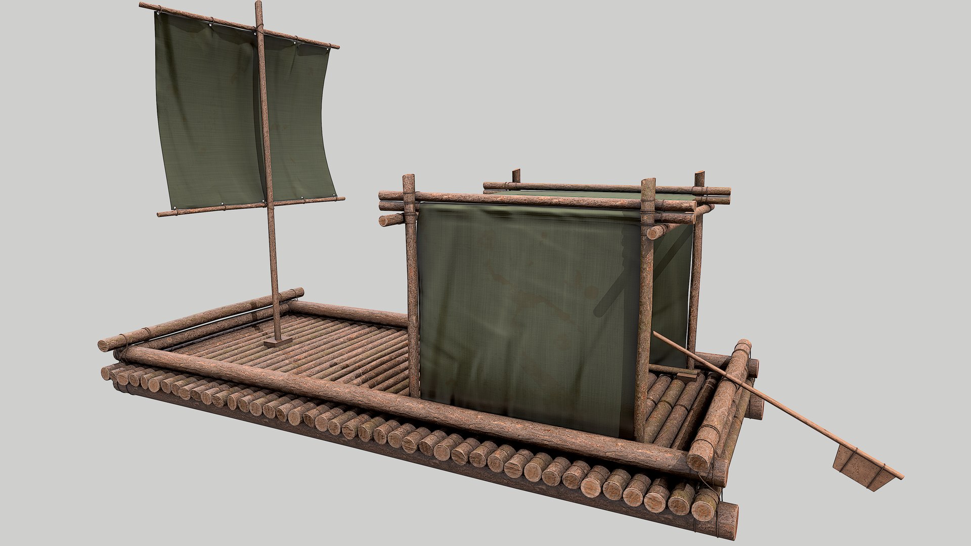 Wooden Raft V2 With Pbr 4K 8K 3D Model - TurboSquid 1729687