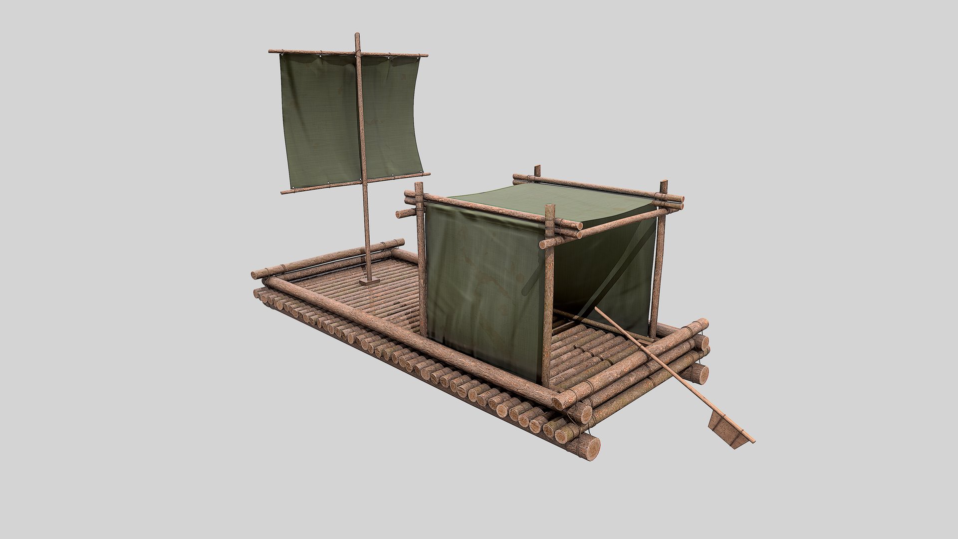 Wooden Raft v2 With Pbr 4K 8K 3D model - TurboSquid 1729687