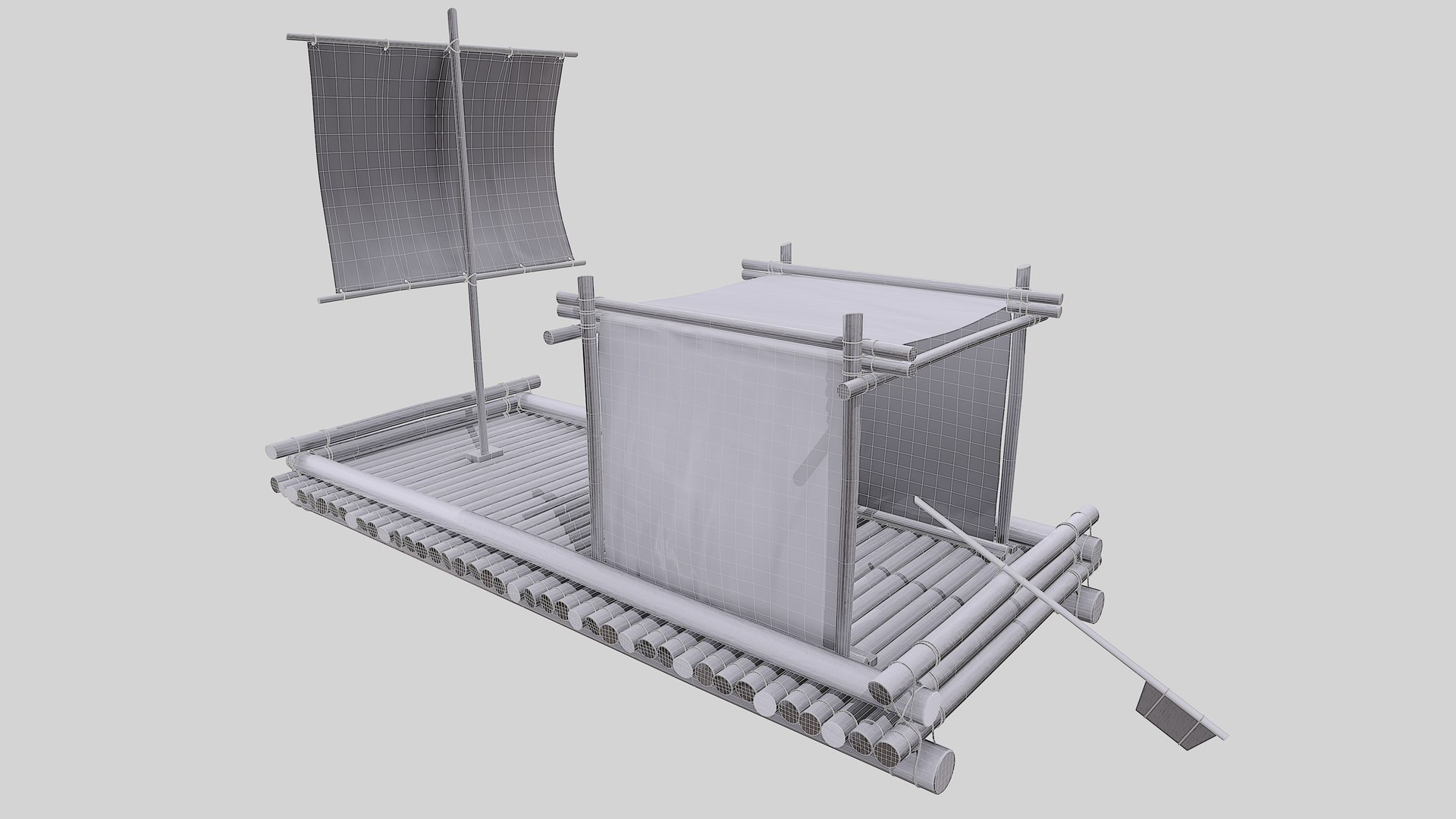 Wooden Raft V2 With Pbr 4K 8K 3D Model - TurboSquid 1729687