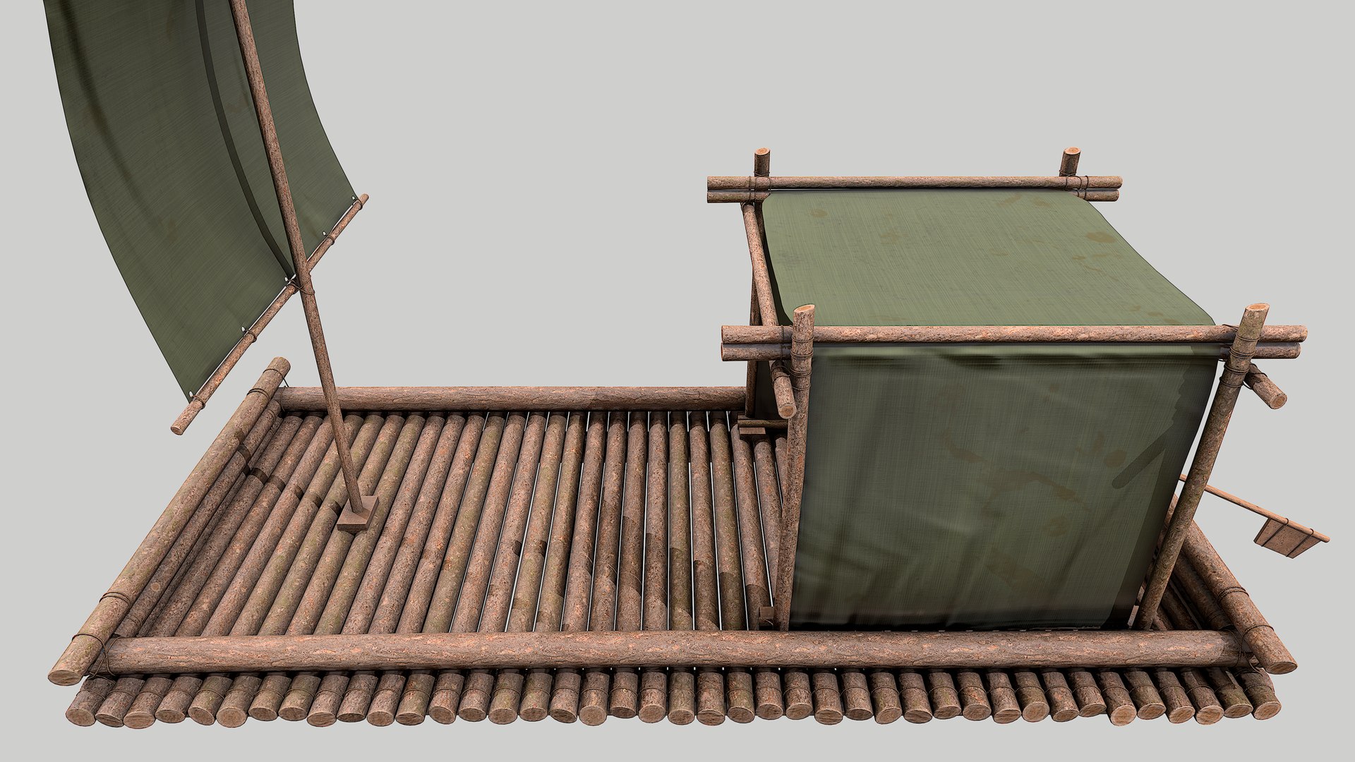 Wooden Raft V2 With Pbr 4K 8K 3D Model - TurboSquid 1729687
