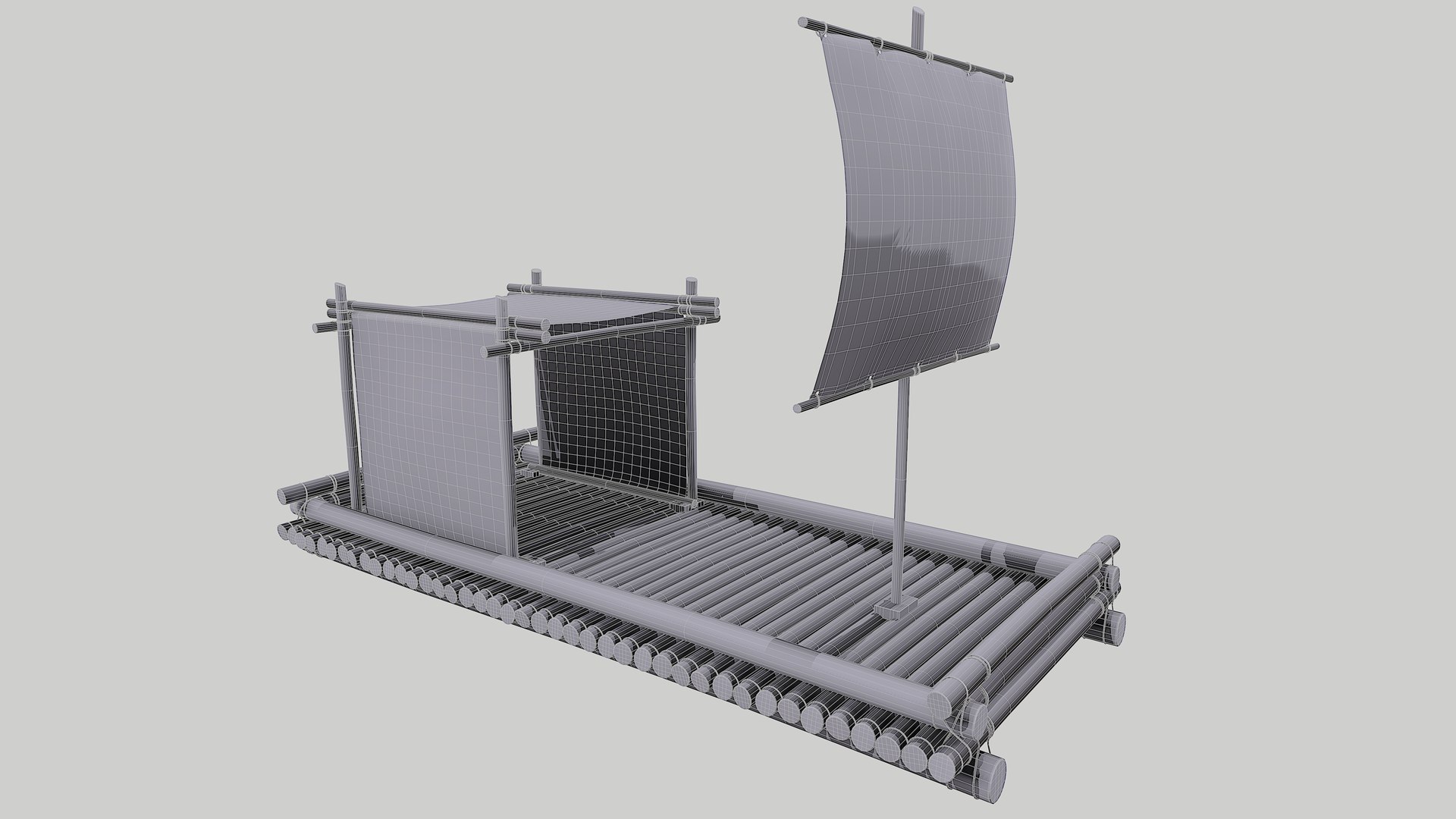 Wooden Raft V2 With Pbr 4K 8K 3D Model - TurboSquid 1729687