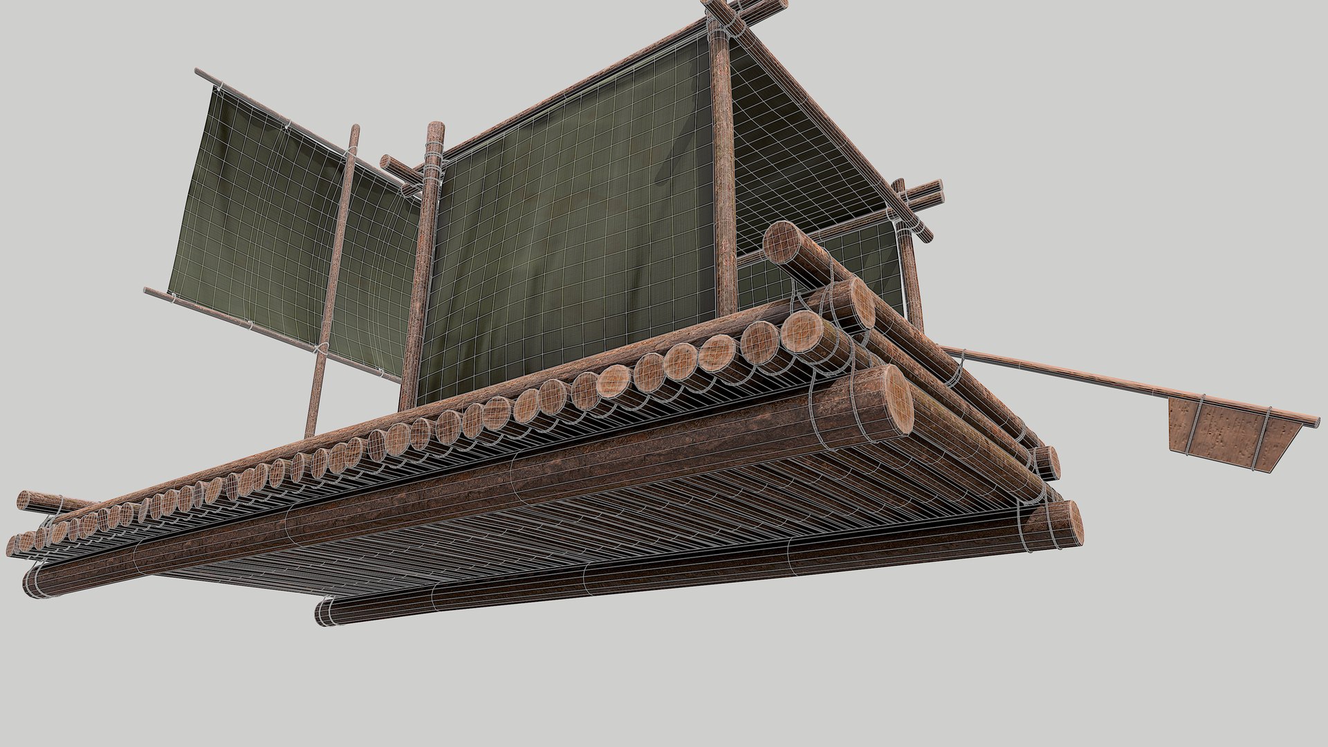 Wooden Raft V2 With Pbr 4K 8K 3D Model - TurboSquid 1729687