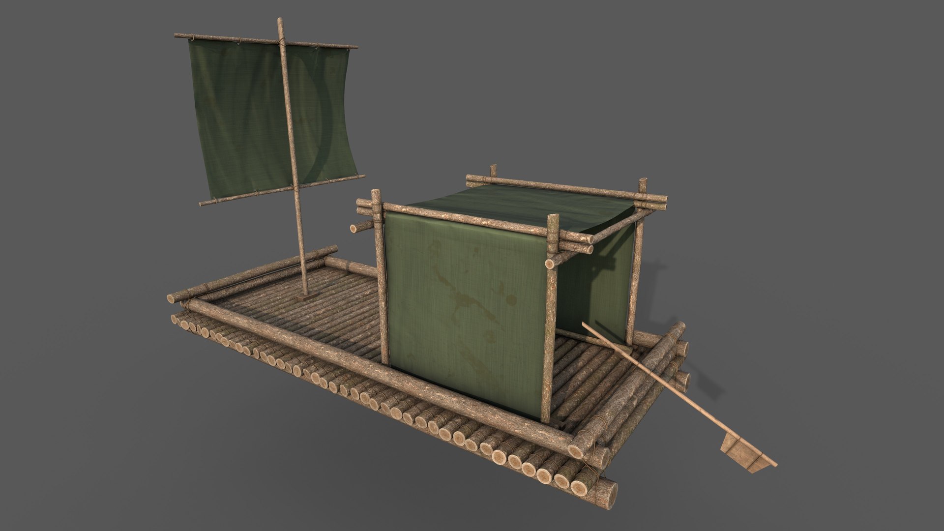 Wooden Raft V2 With Pbr 4K 8K 3D Model - TurboSquid 1729687