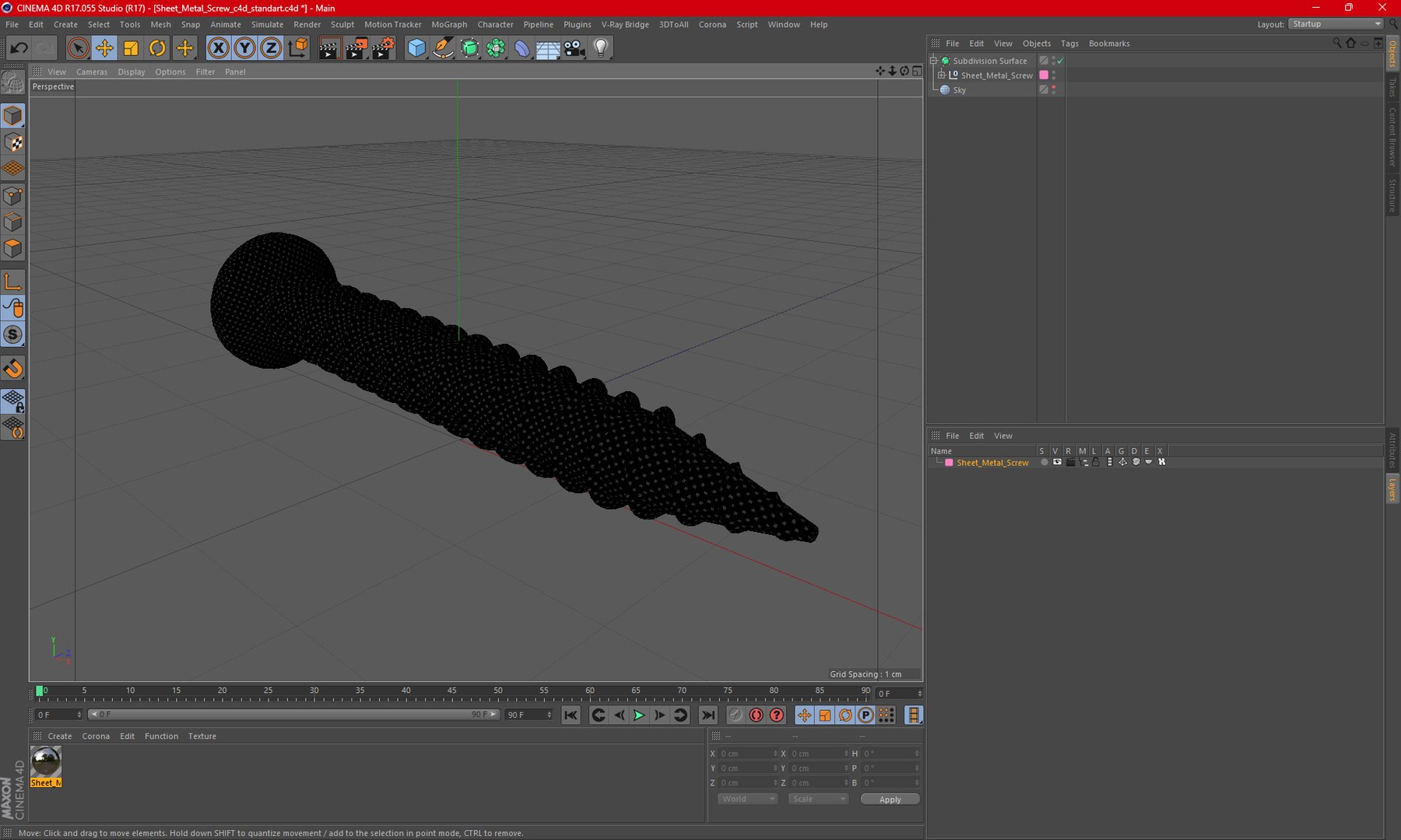 Sheet Metal Screw 3D Model - TurboSquid 2240491