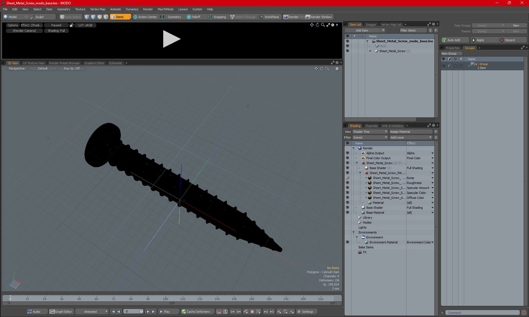Sheet Metal Screw 3D Model - TurboSquid 2240491