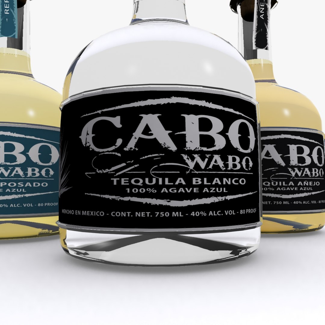 3d Model Set Cabo Wabo Tequila